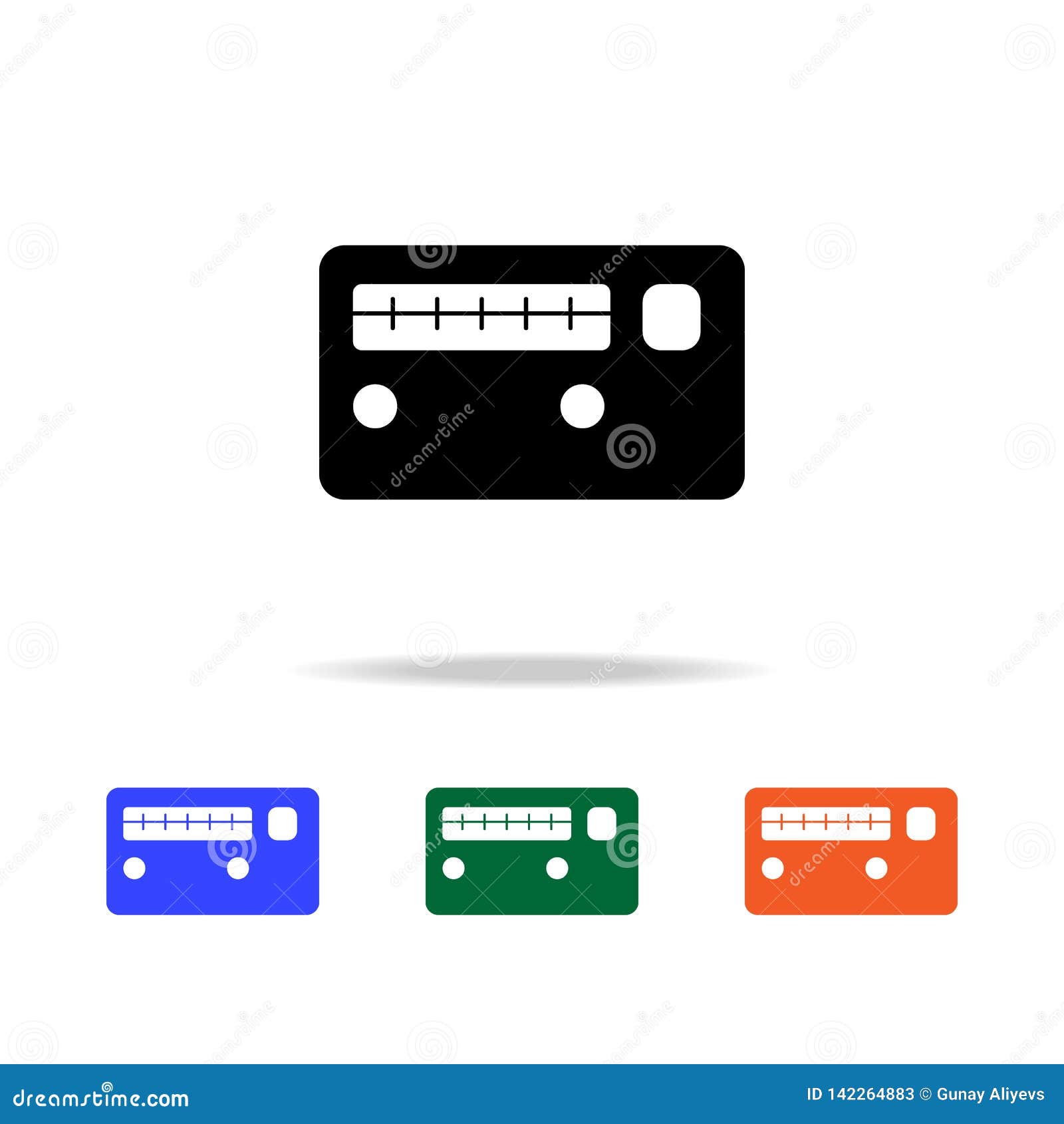 Radio Receiver Icon. Elements of Simple Web Icon in Multi Color ...