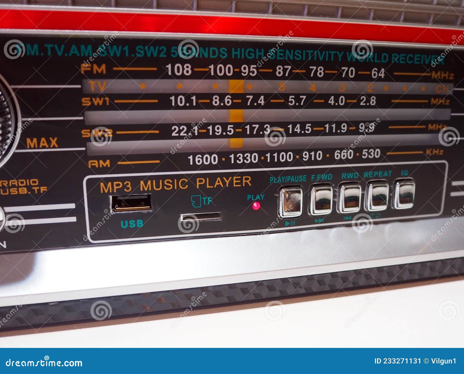 A Radio Receiver for Receiving Radio Stations. a Radio Receiver in the ...