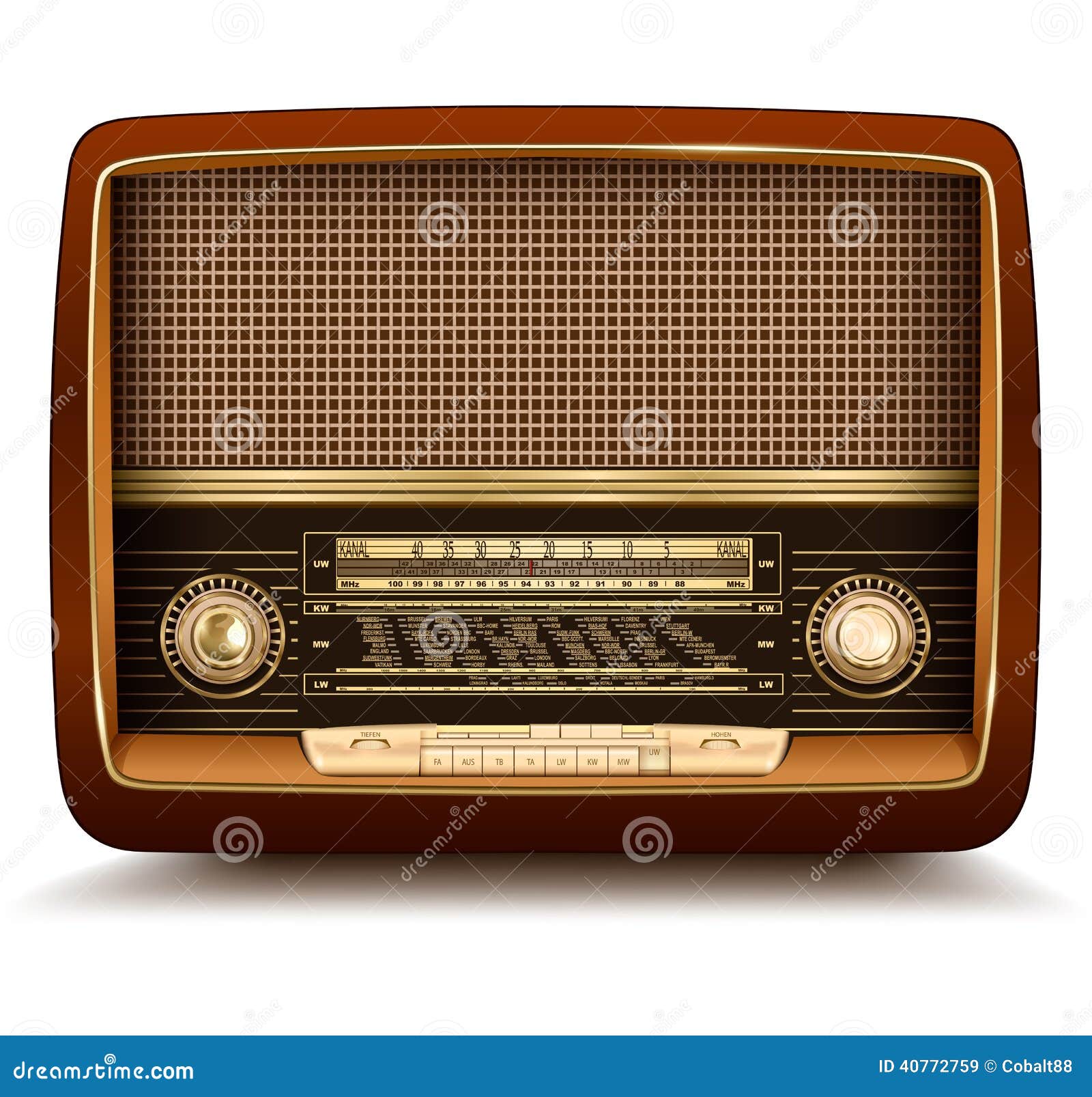 Radio. Set Of 3d Retro Radio. Claymorphism Radio. Vector Set. Clipart ...