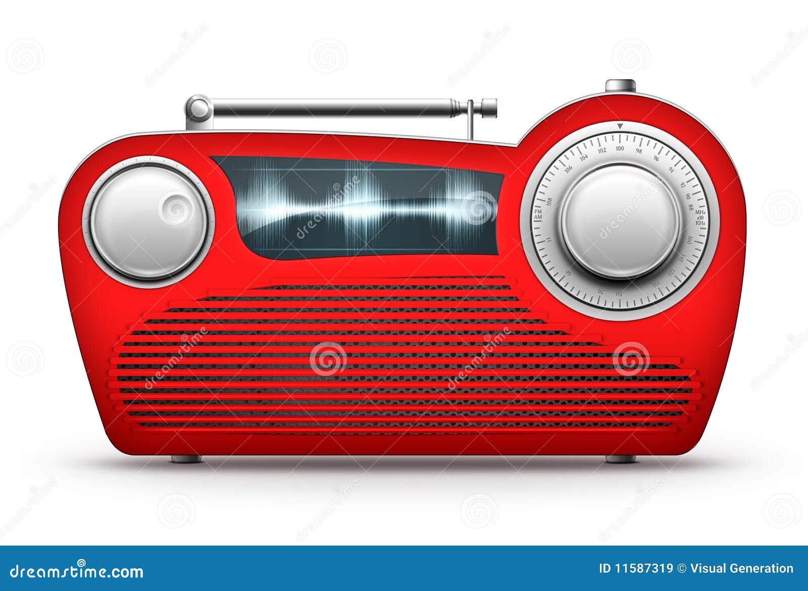 Radio rouge illustration stock. Illustration du personnel - 11587319