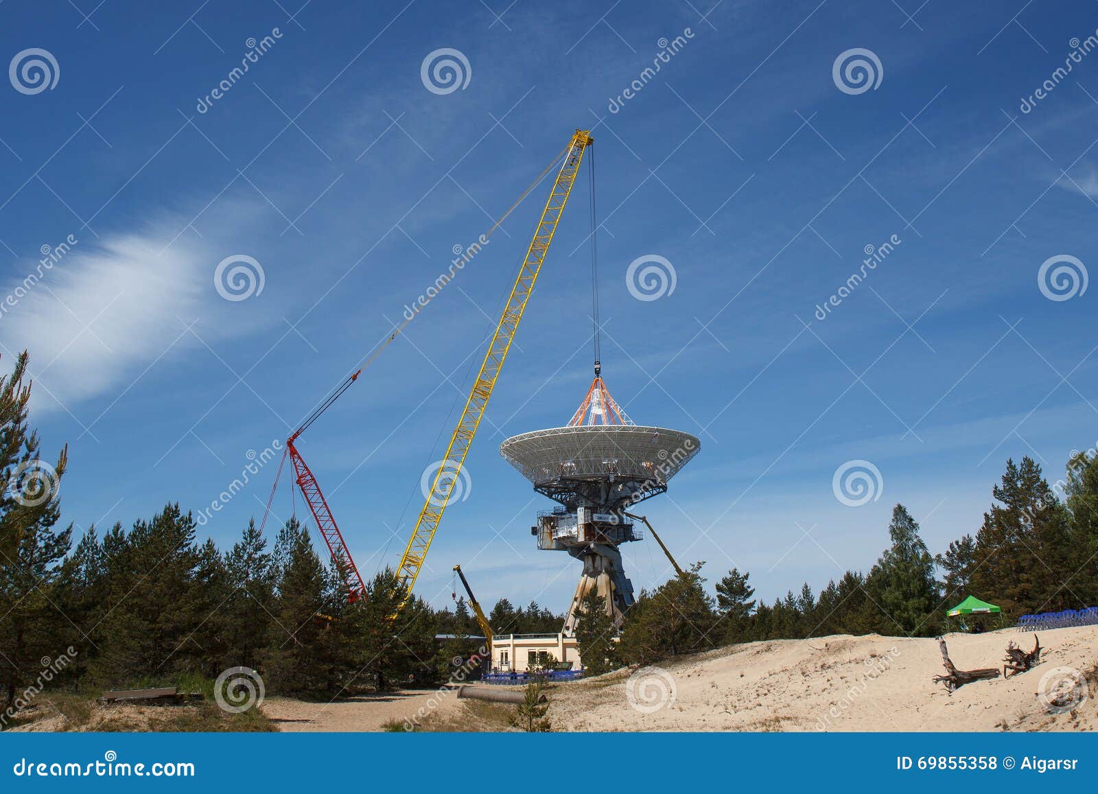 Radio Satellite Construction Stock Photo - Image of industry, metal ...