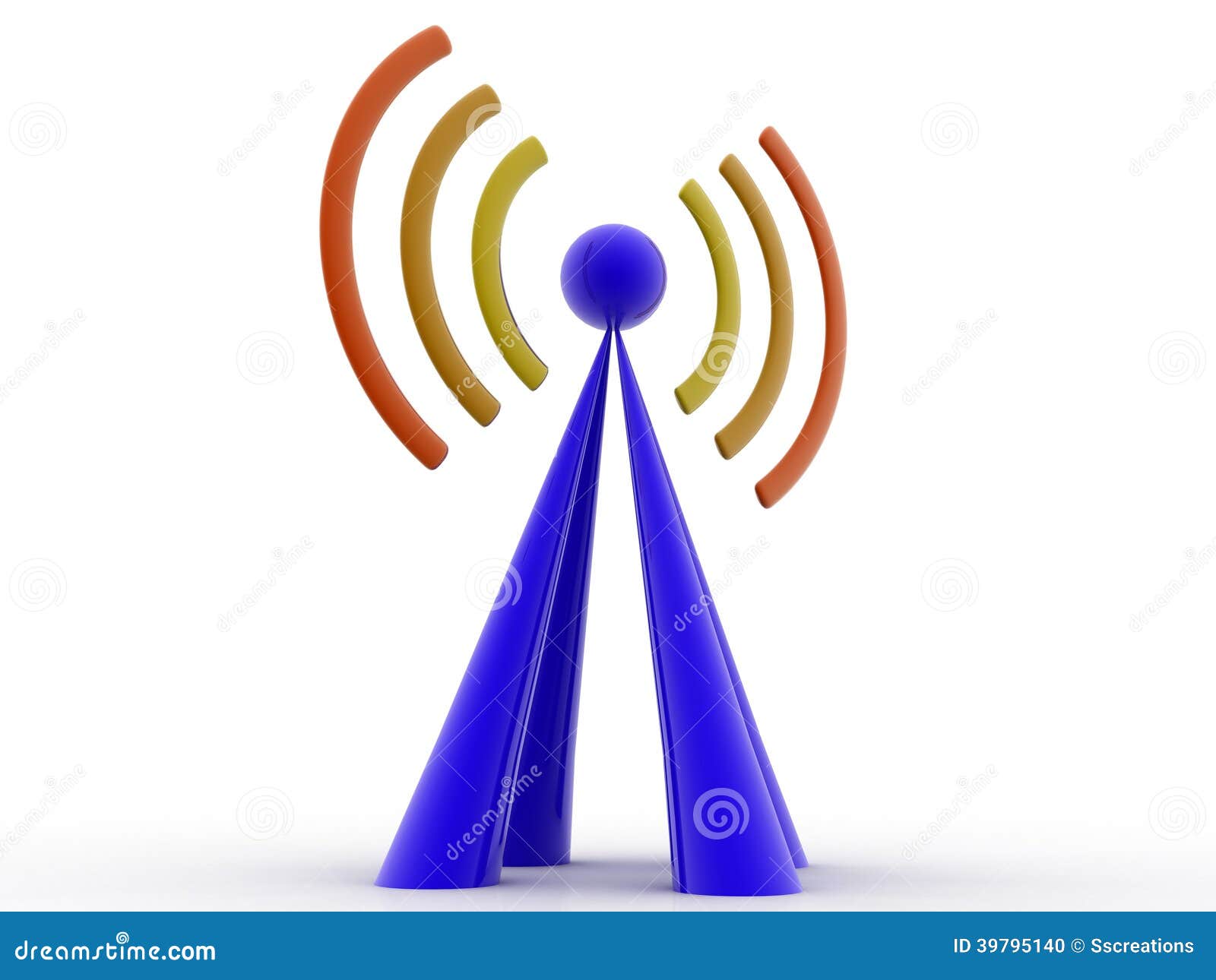 Radio signal stock illustration. Illustration of design - 39795140