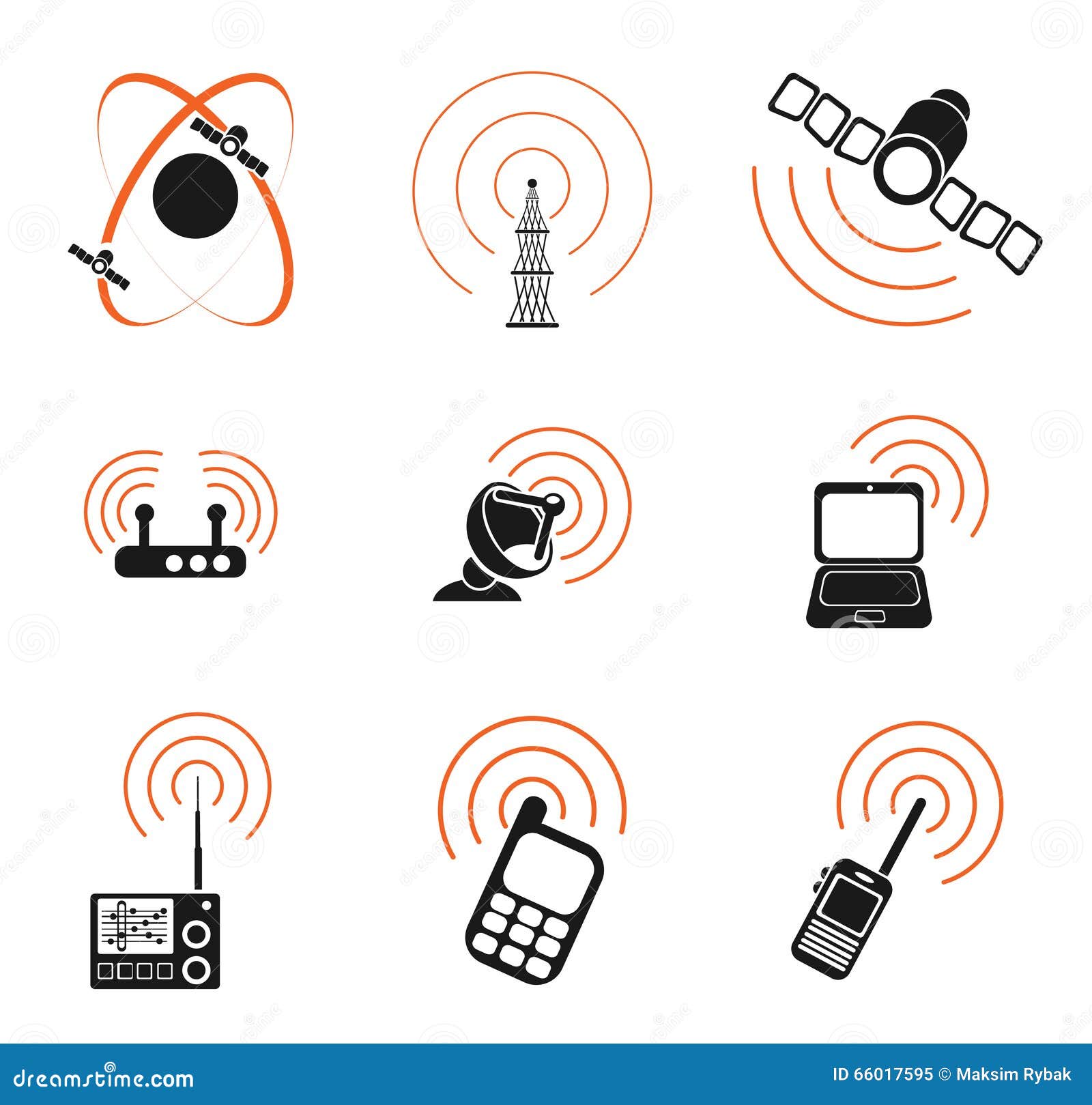 Radio Signal Simple Vector Icons Stock Vector - Illustration of symbol ...