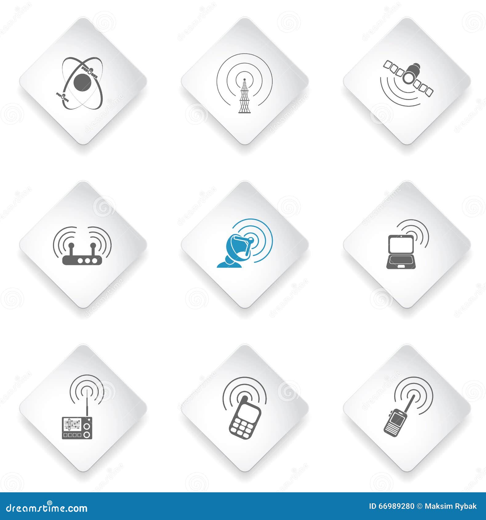 Radio Signal Simple Vector Icons Stock Illustration - Illustration of ...