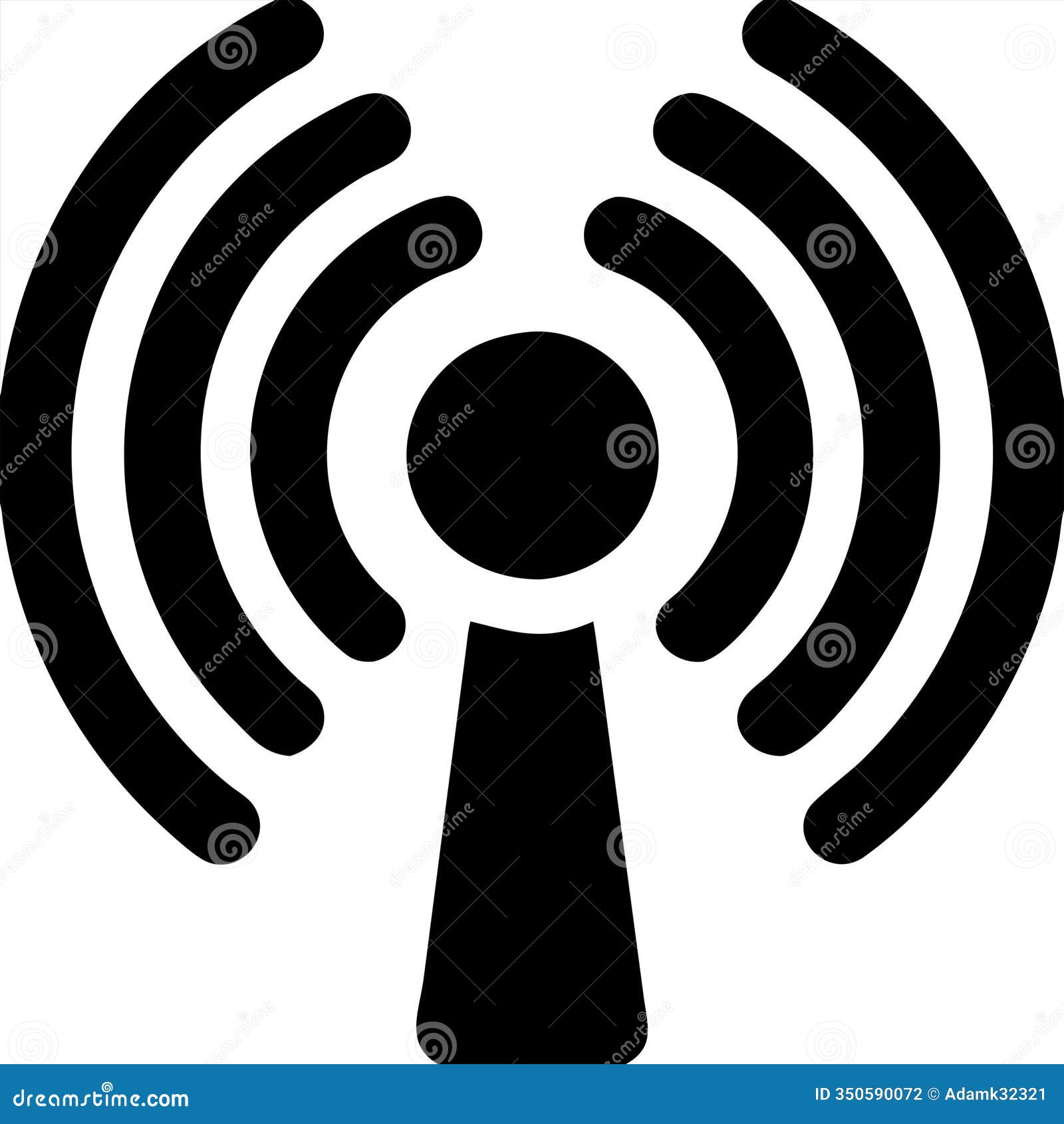 Radio Signal Vector Black Symbol for Communication and Broadcasting ...