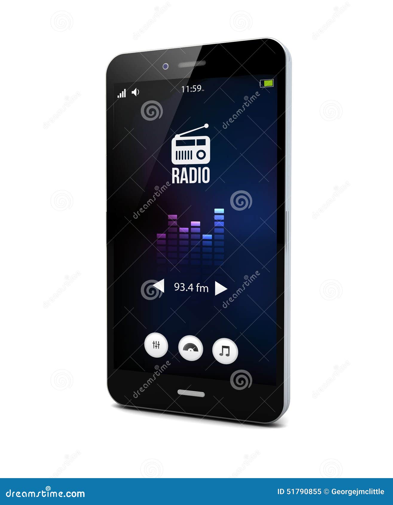 Radio smartphone stock illustration. Illustration of radio - 51790855