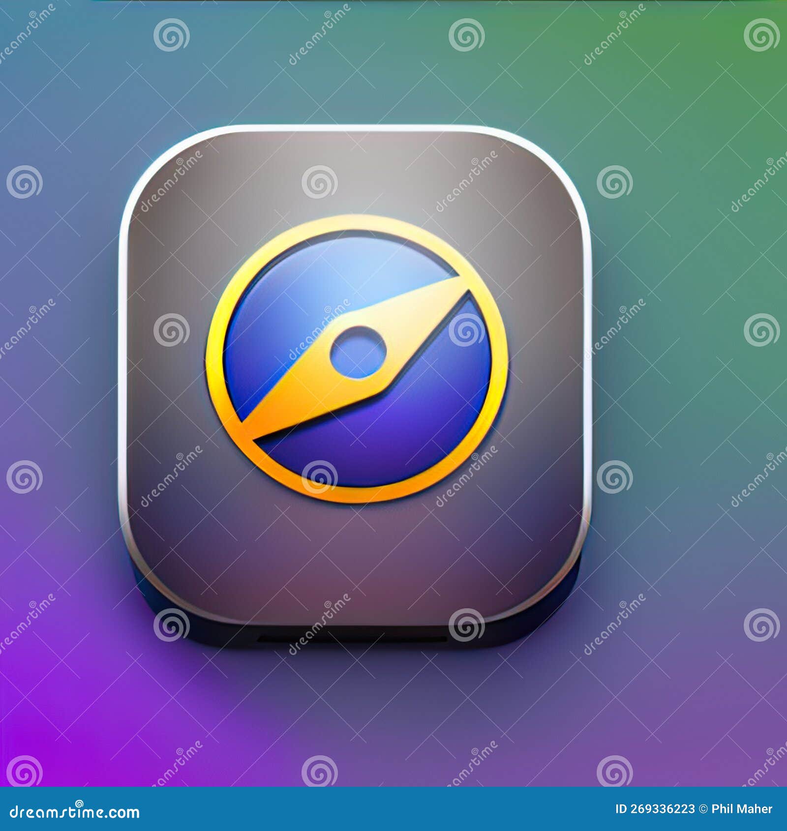 Radio Software App Style Icon. Generative AI. Stock Illustration ...