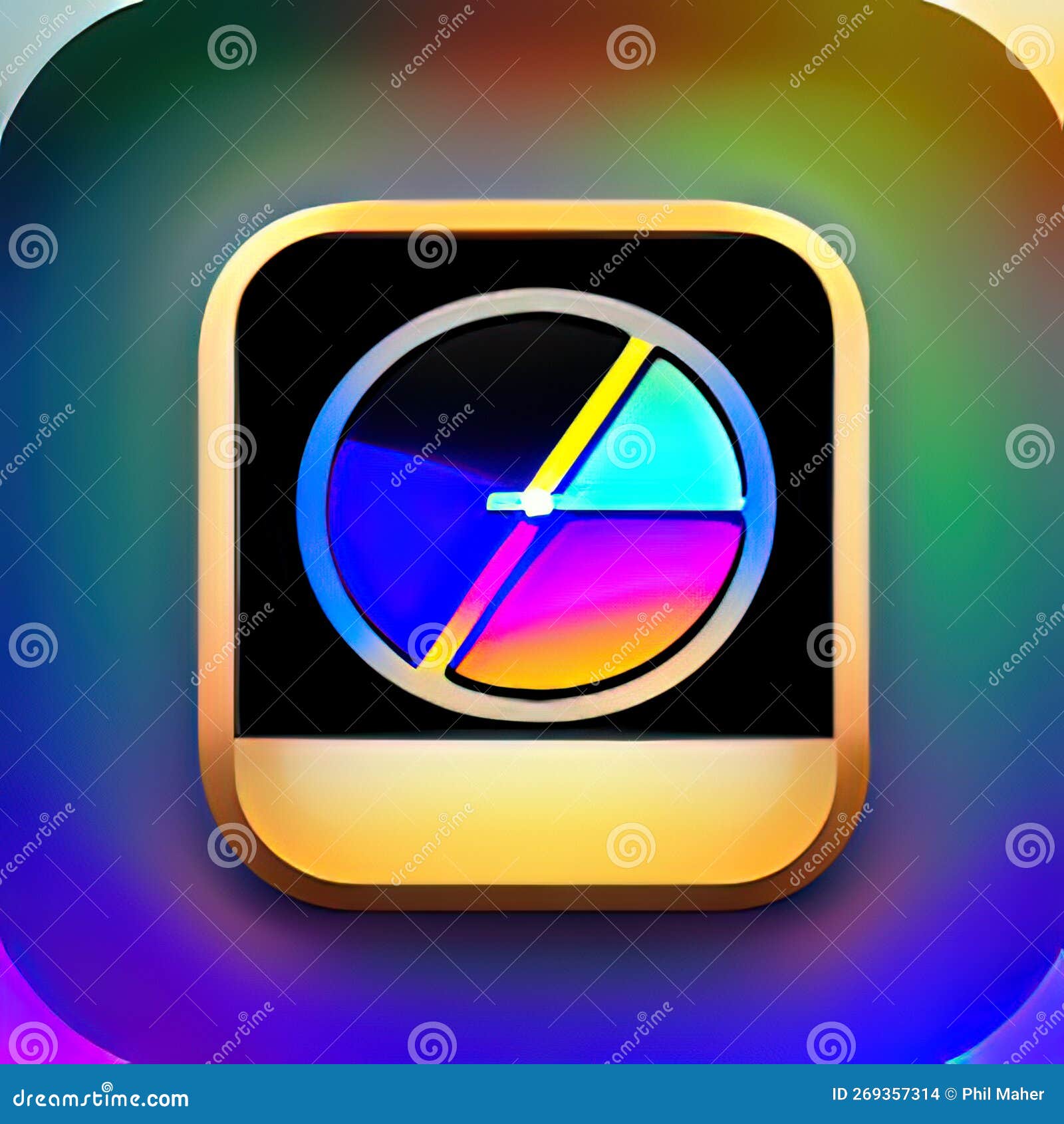 Radio Software App Style Icon. Generative AI. Stock Illustration ...