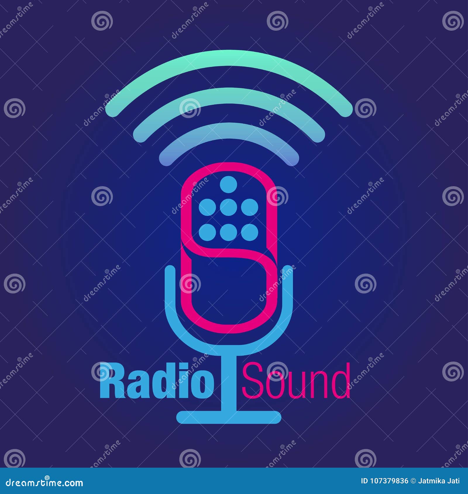 Radio sound icon or symbol stock vector. Illustration of brand - 107379836