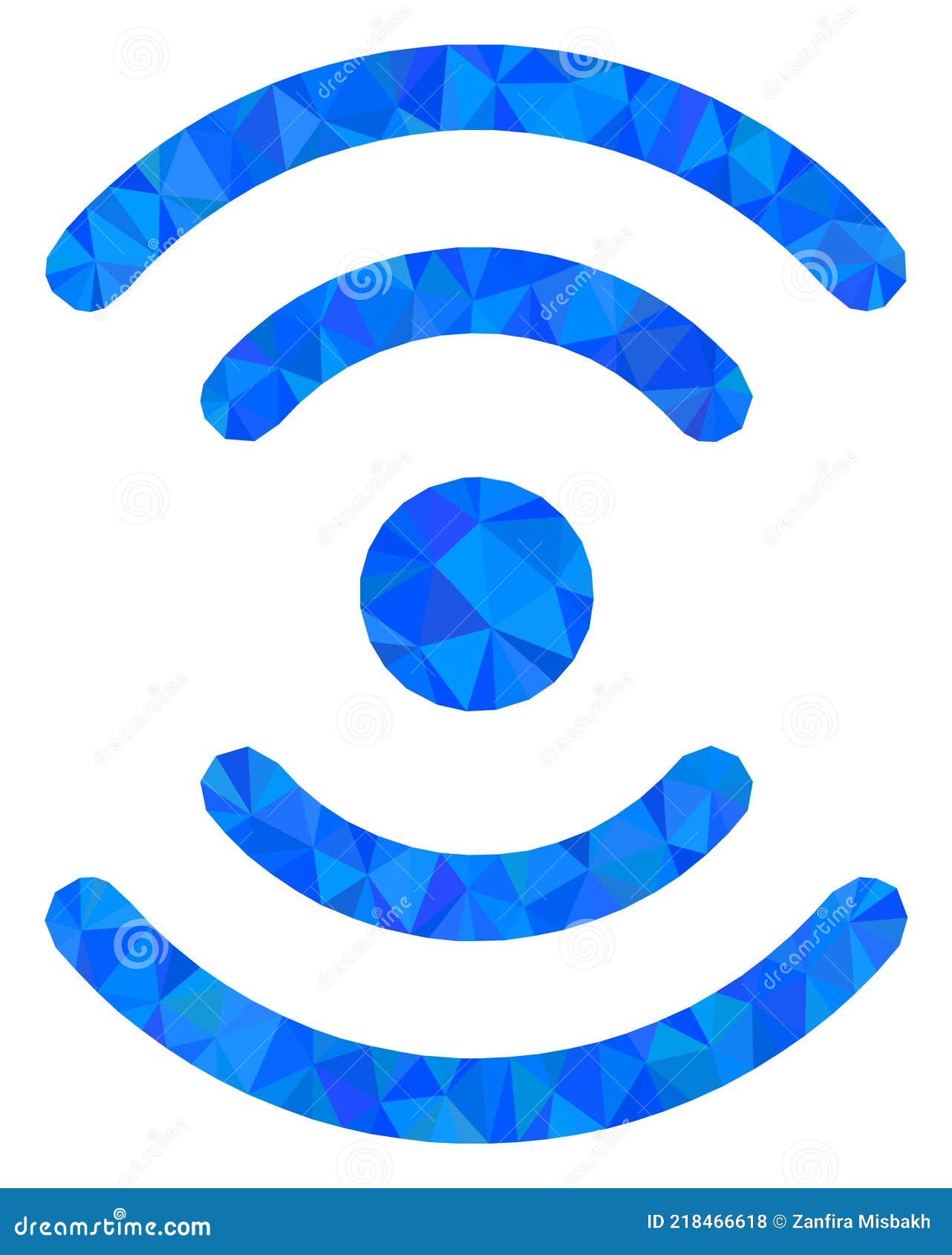 Radio Source Triangle Lowpoly Flat Icon Stock Vector - Illustration of ...