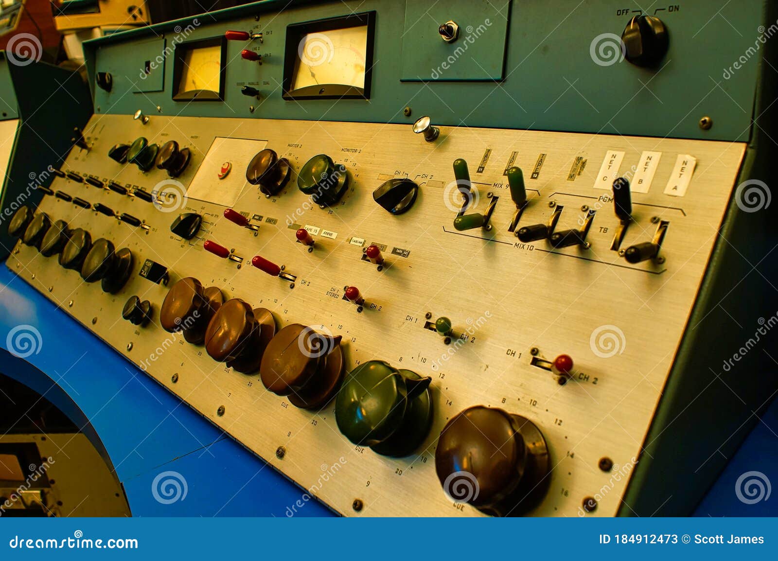 Radio Station Control Panel Stock Image - Image of radio, broadcast ...