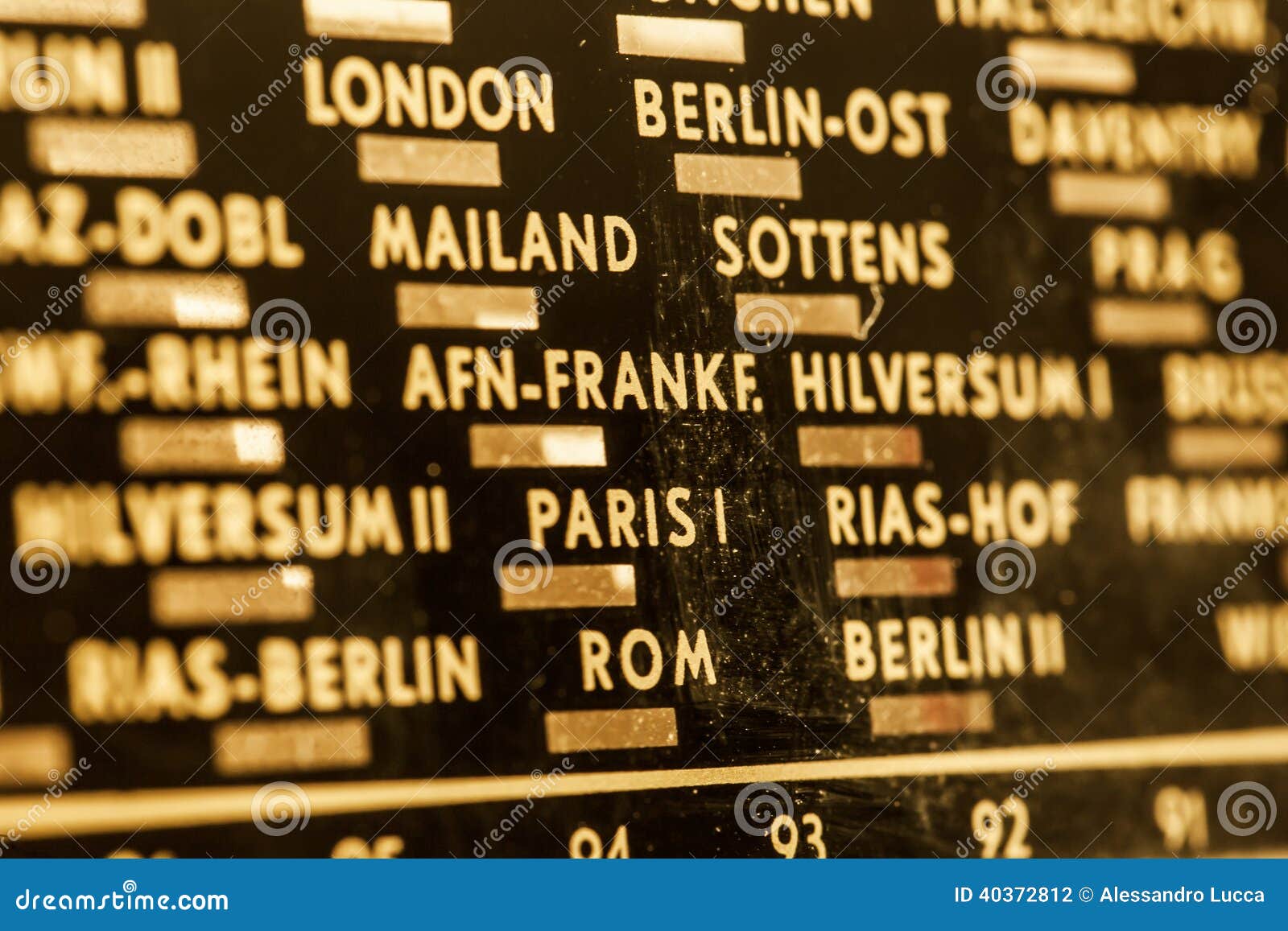 Radio Station Frequency Scale Stock Photo - Image of station, nostalgia ...