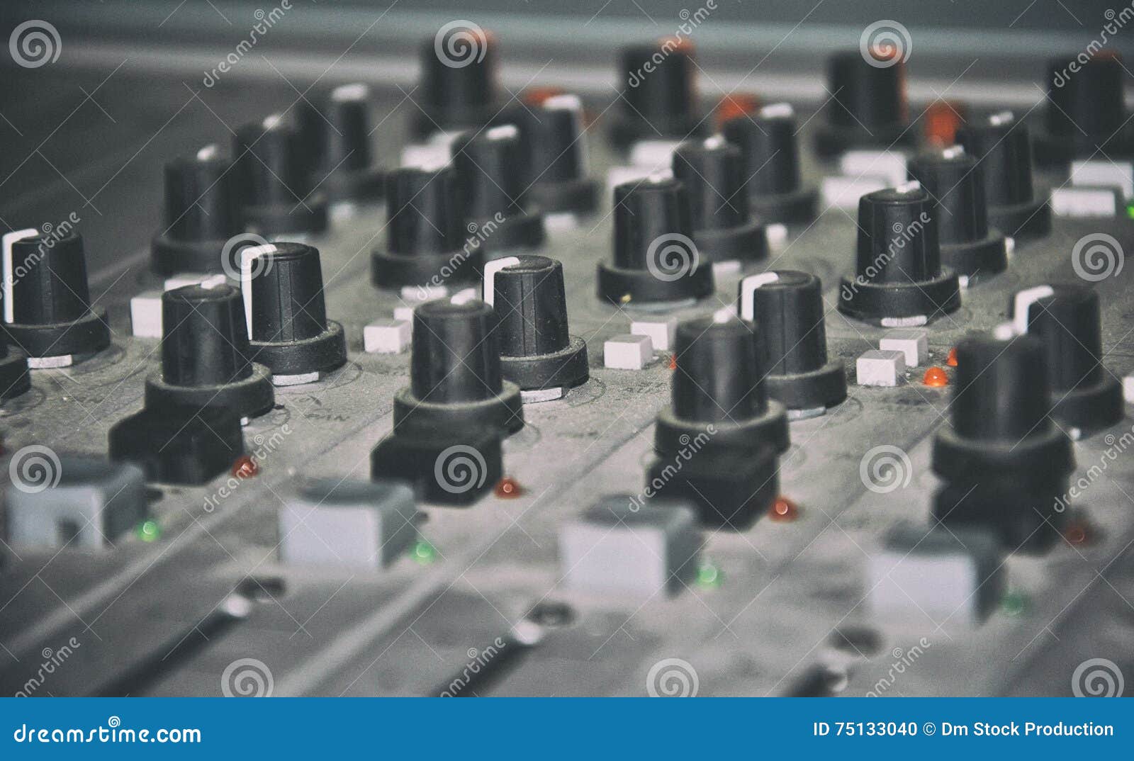 Radio Station Mixing Panel. Stock Photo - Image of electronic, button ...