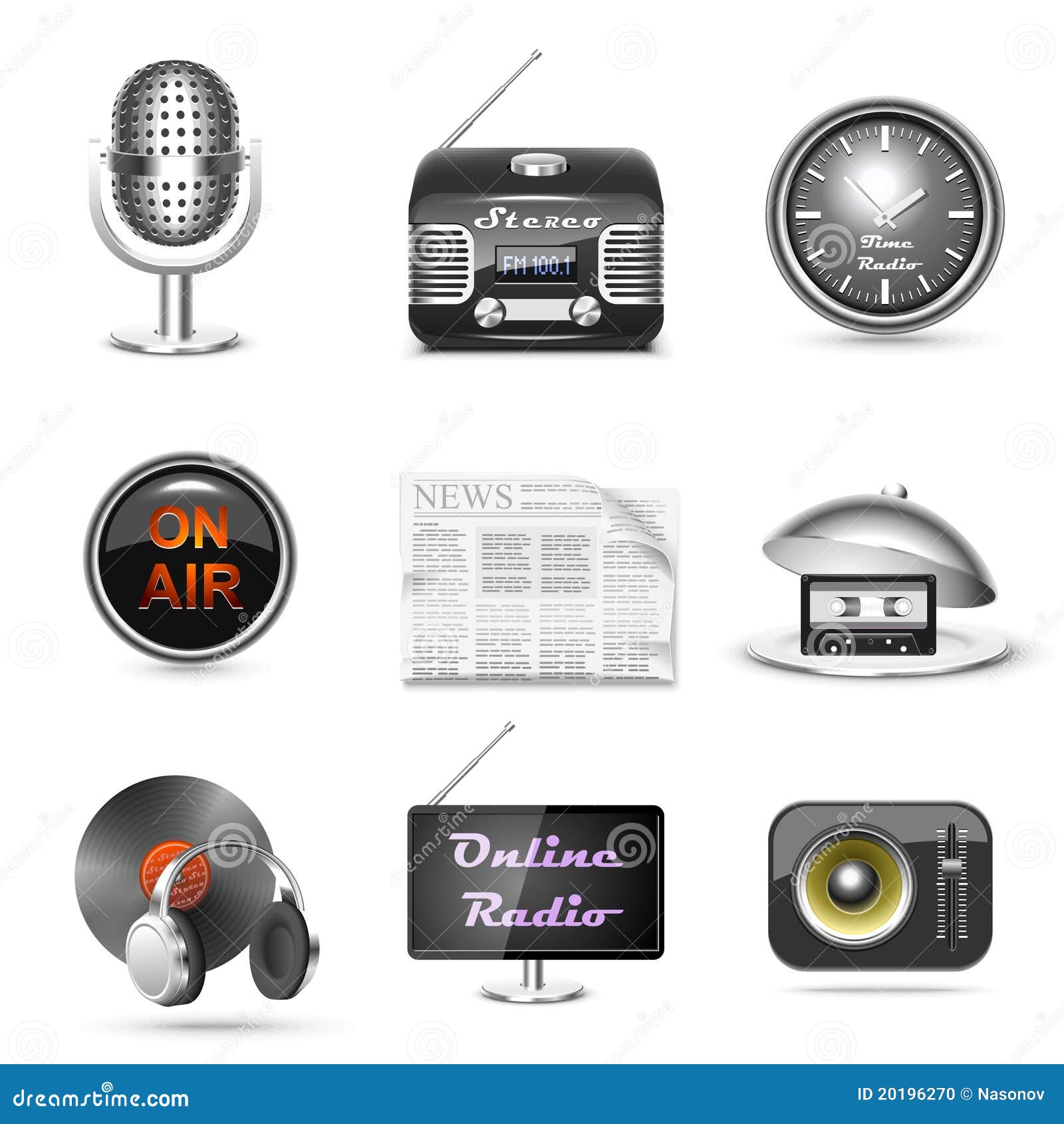 Radio Station Vector Icon Set Stock Vector - Illustration of elements ... Radio Station Vector Icon Set Stock Vector - Illustration of elements ...