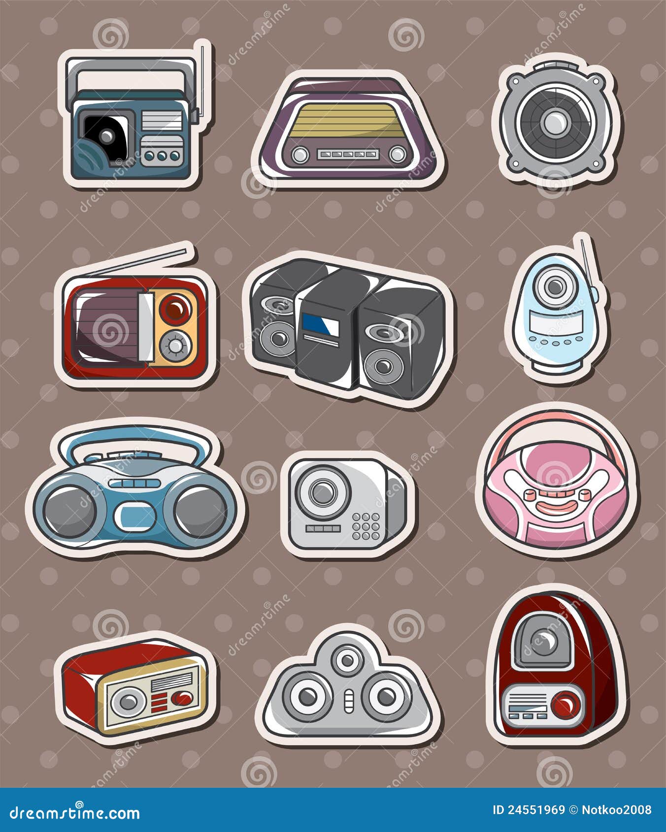 Radio Stickers Stock Illustrations – 254 Radio Stickers Stock ...