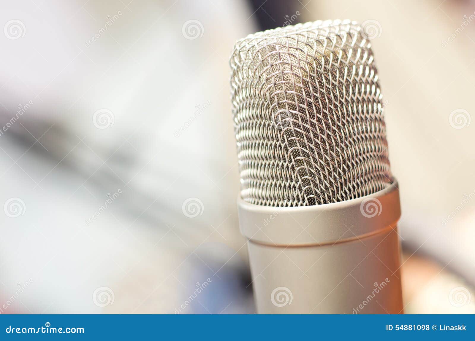 Radio Studio Broadcast Microphone Stock Photo - Image of technology ...