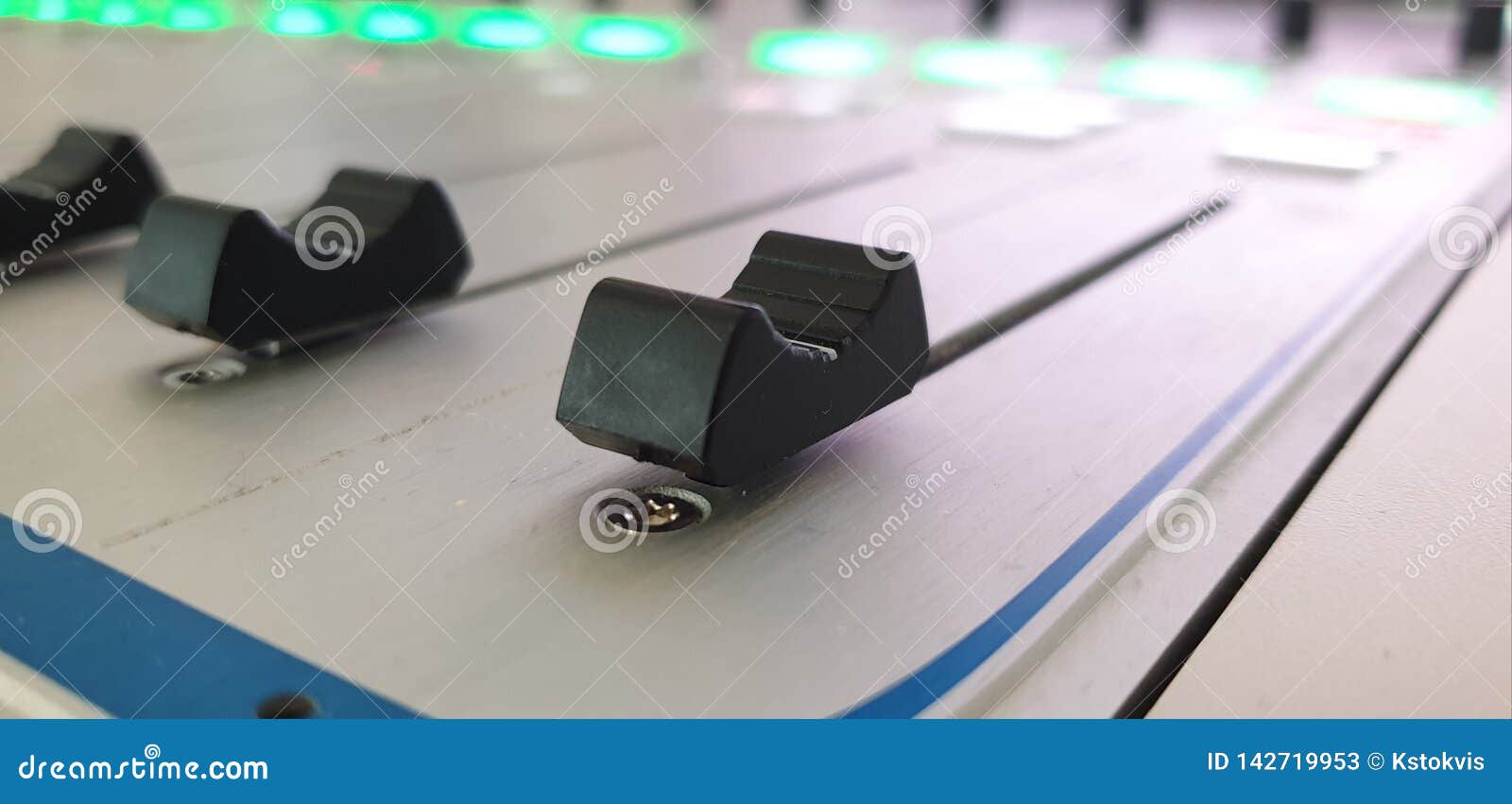 Radio Studio Broadcasting Mix Table Stock Image - Image of button ...