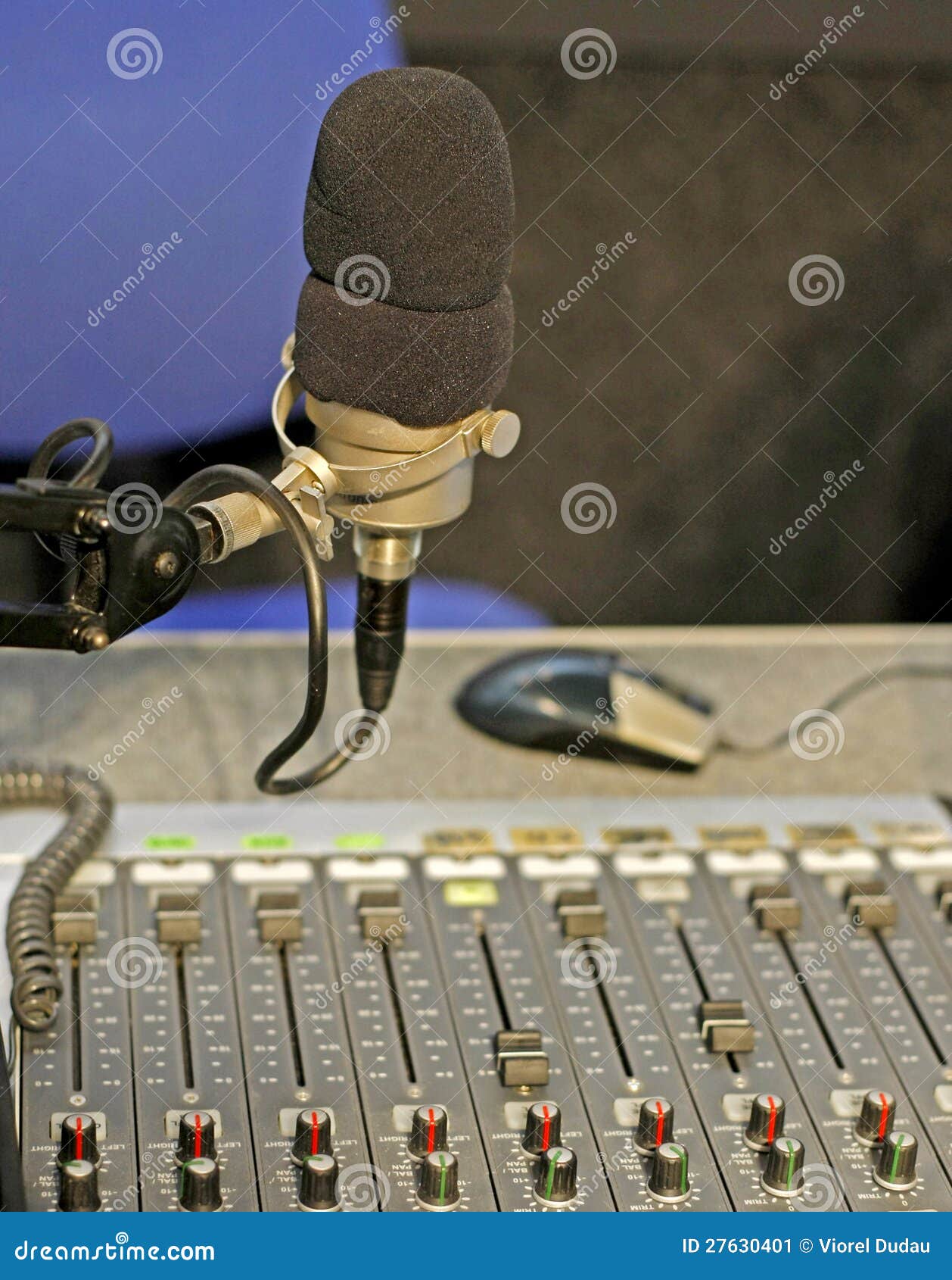Radio studio mic stock image. Image of fader, media, sound - 27630401