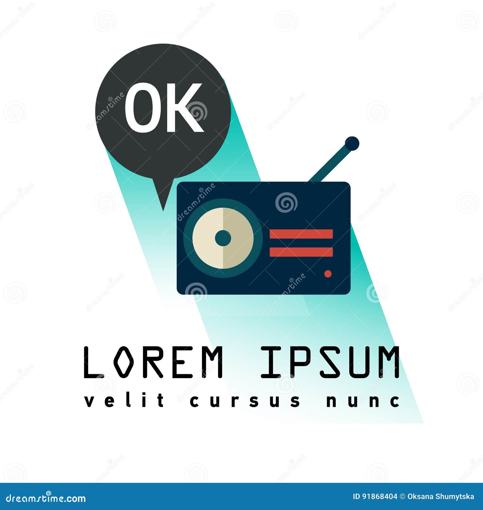 Radio symbol. Flat stock vector. Illustration of audio - 91868404