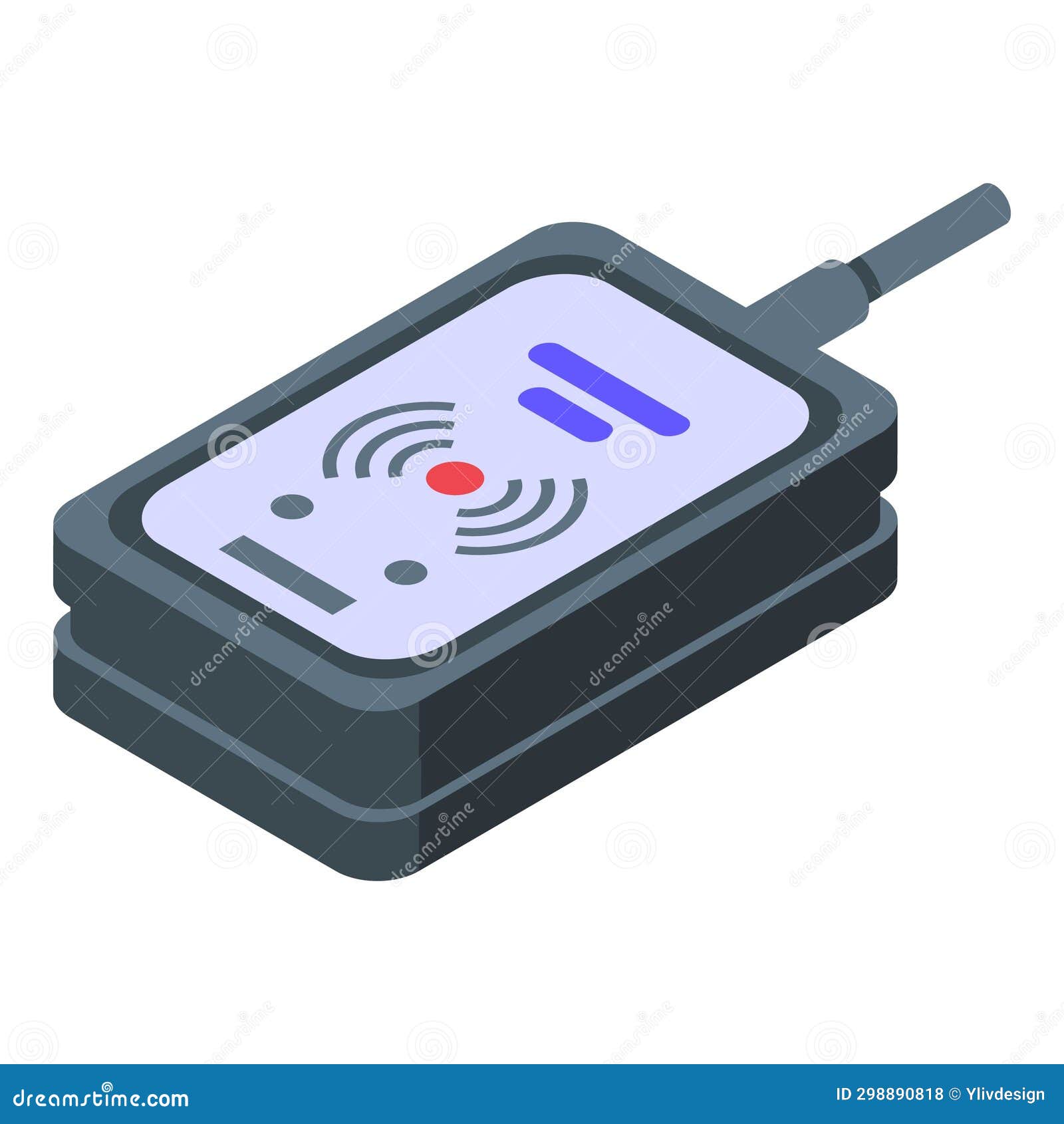 Radio Tag Rfid Icon Isometric Vector. Label Copper Digital Stock ...
