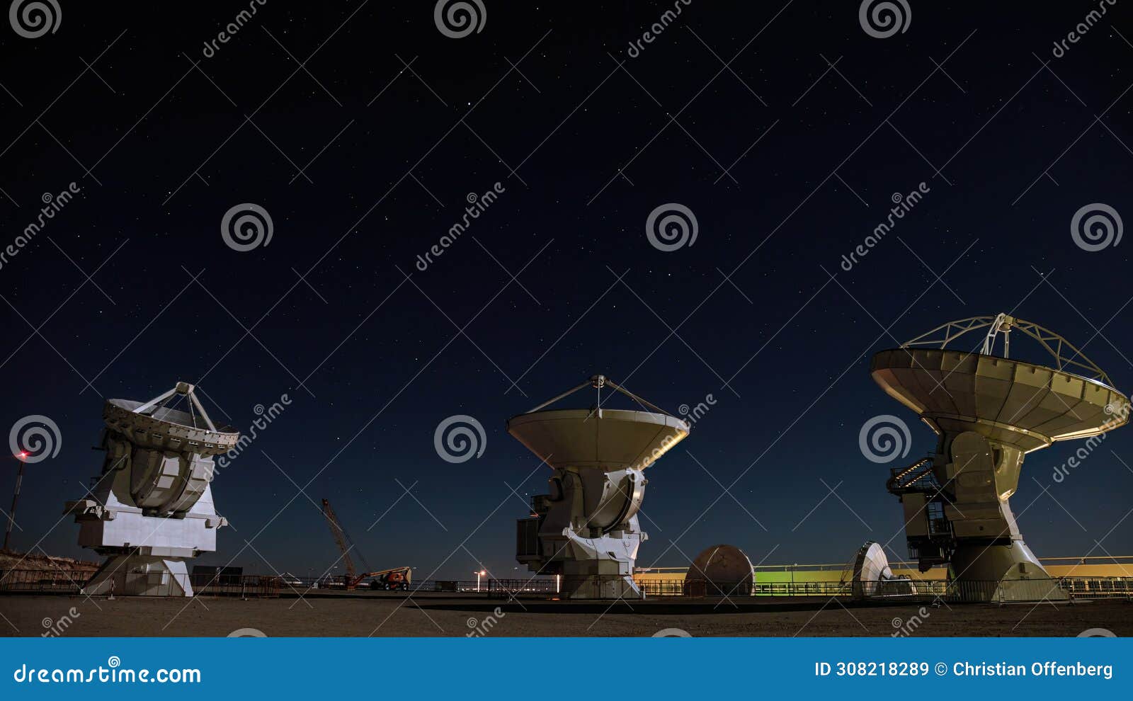 Radio Telescope Array ALMA in the Atacama Desert, Chile Stock Image ...