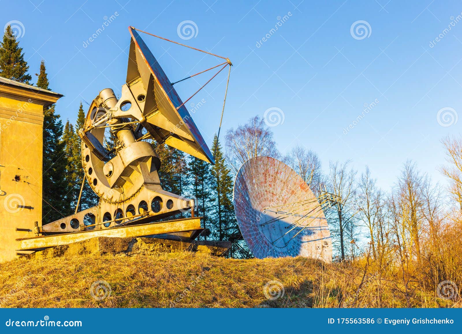 Radio Telescope Station Satellite Wireless Signal Technology Stock ...