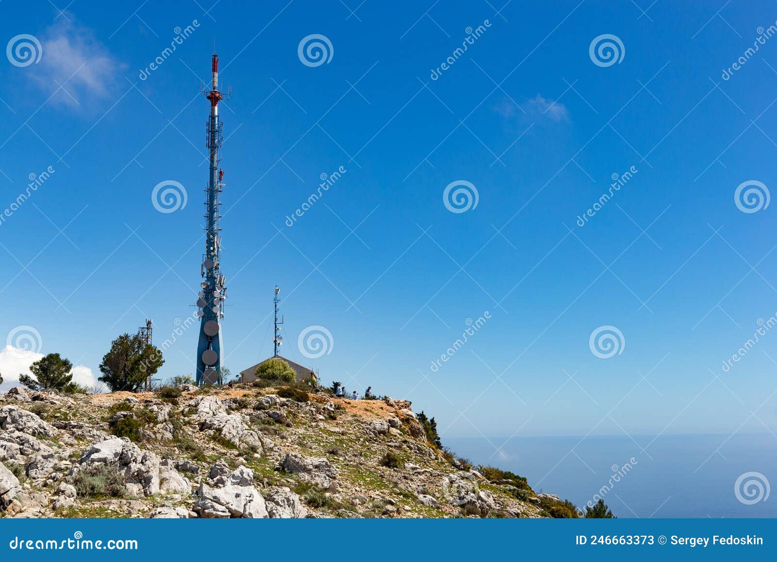 Radio and Television Transmitter Tower on Srd Hill Above Dubrovnik ...