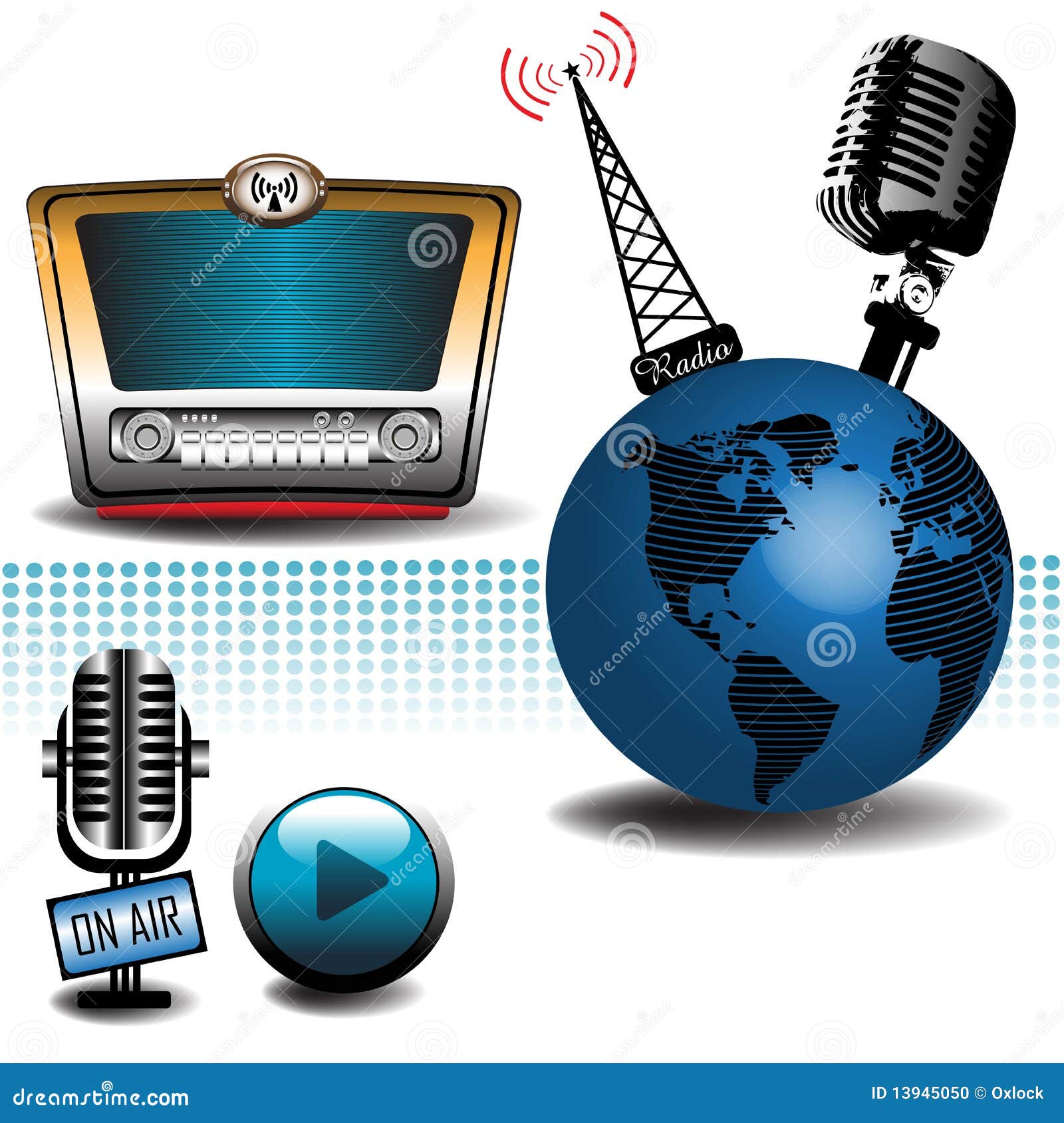 Radio theme stock vector. Illustration of broadcast, communication ...