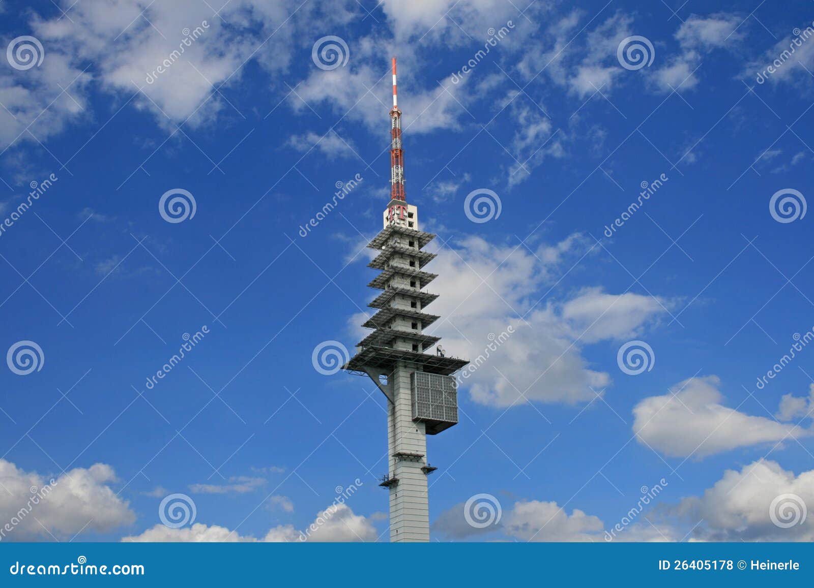 Radio tower in blue sky stock photo. Image of tower, radio - 26405178