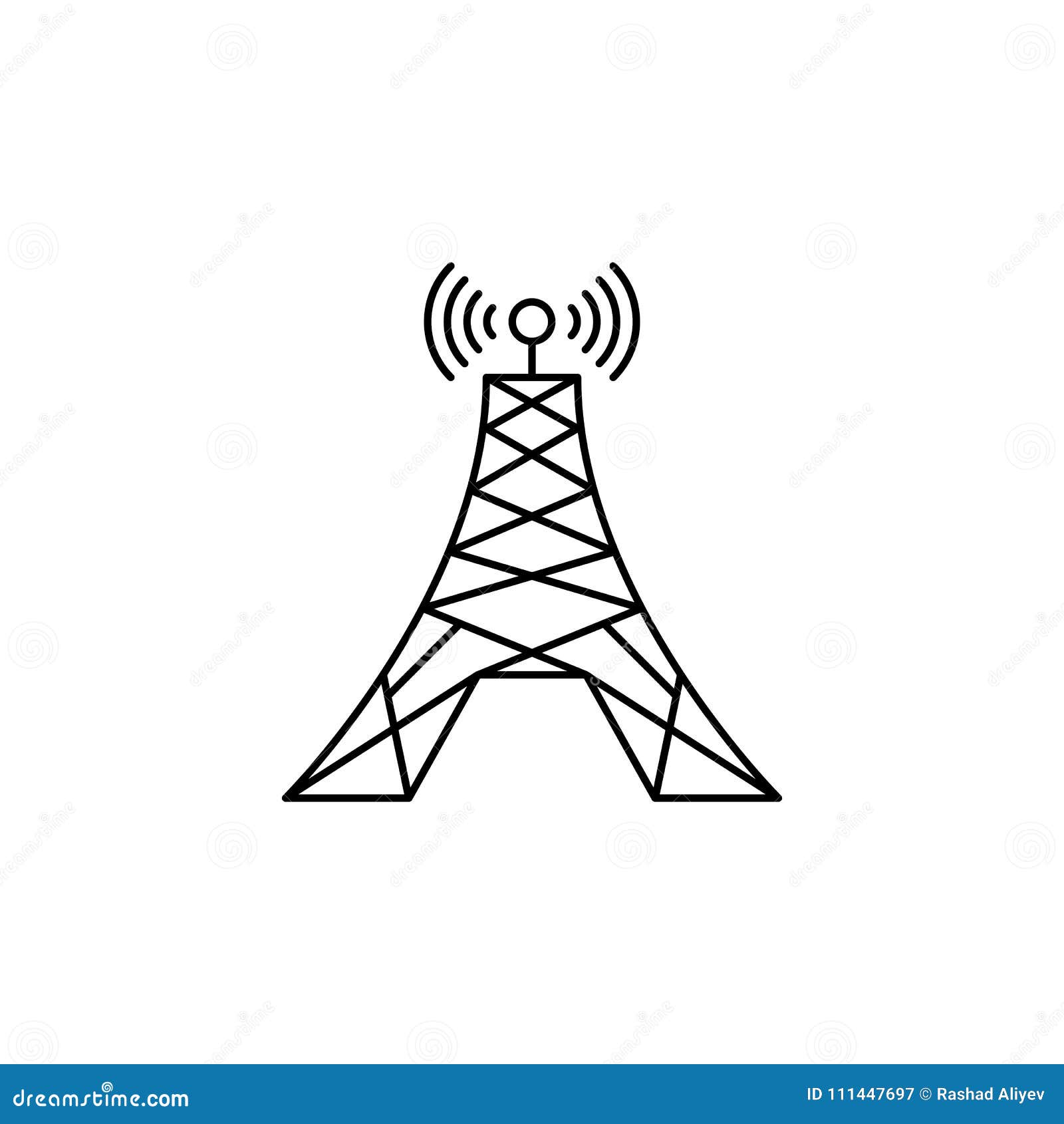 Radio Tower Icon. Media Signs for Mobile Concept and Web Apps Stock ...