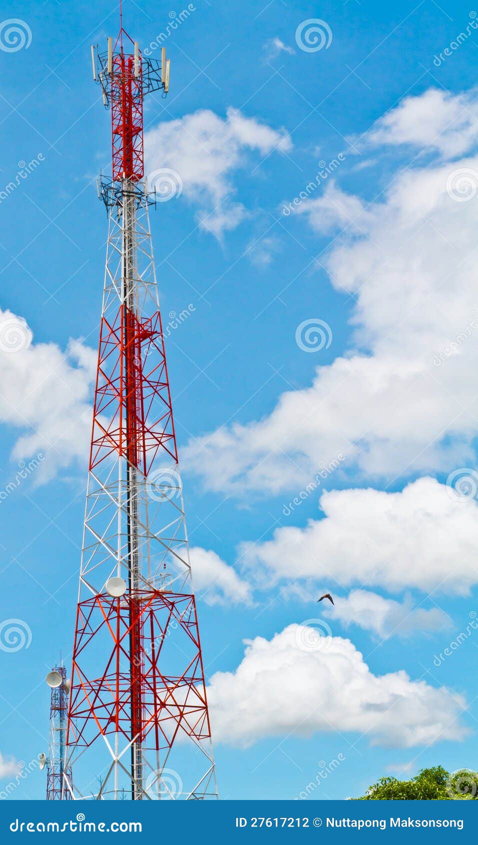 Radio tower and the sky stock photo. Image of mobile - 27617212