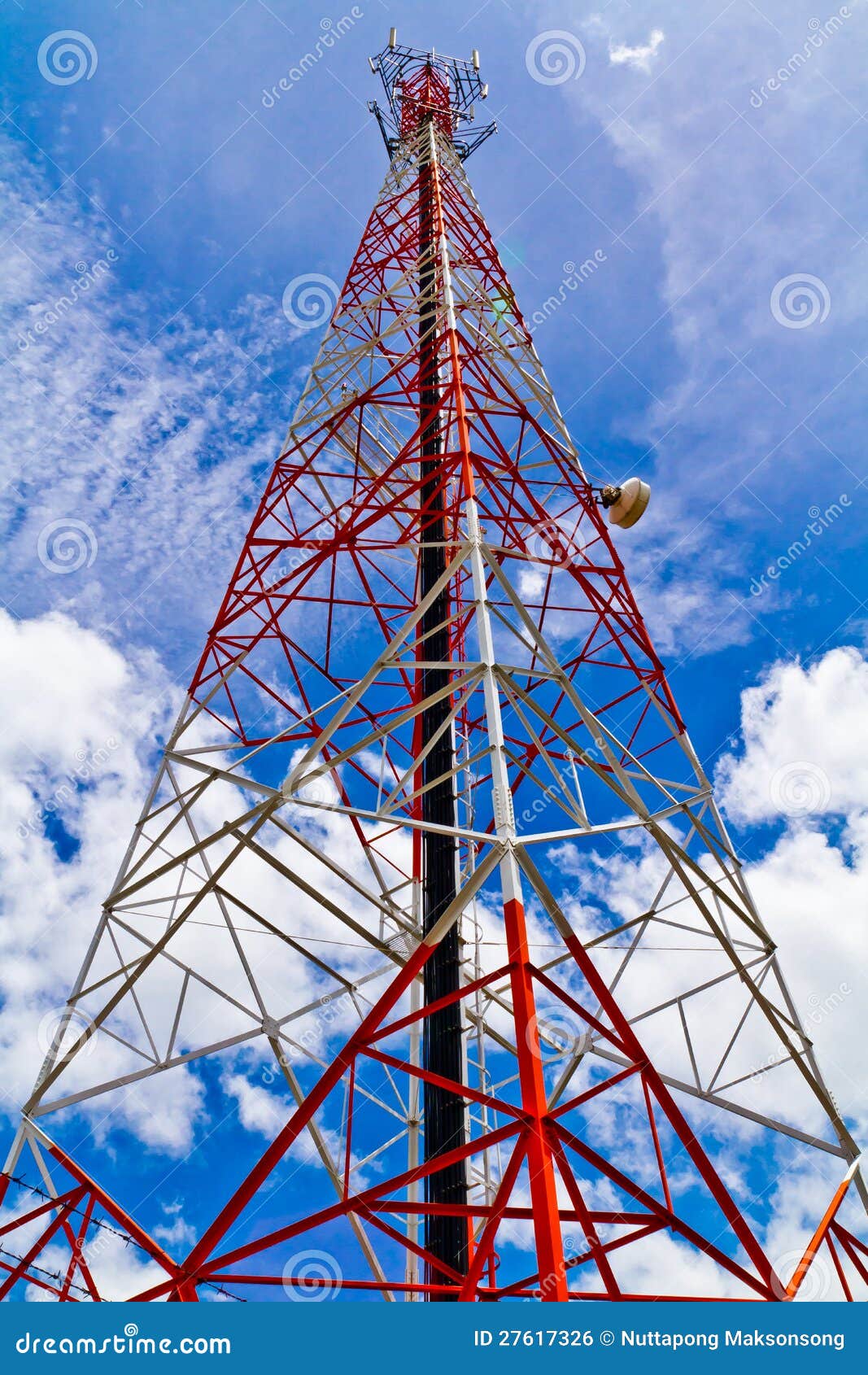 Radio tower and the sky stock photo. Image of information - 27617326