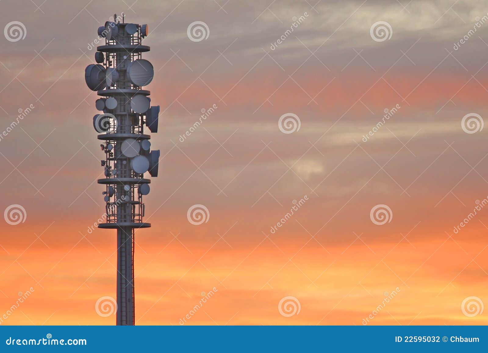Radio tower at sunset stock photo. Image of sunset, germany - 22595032