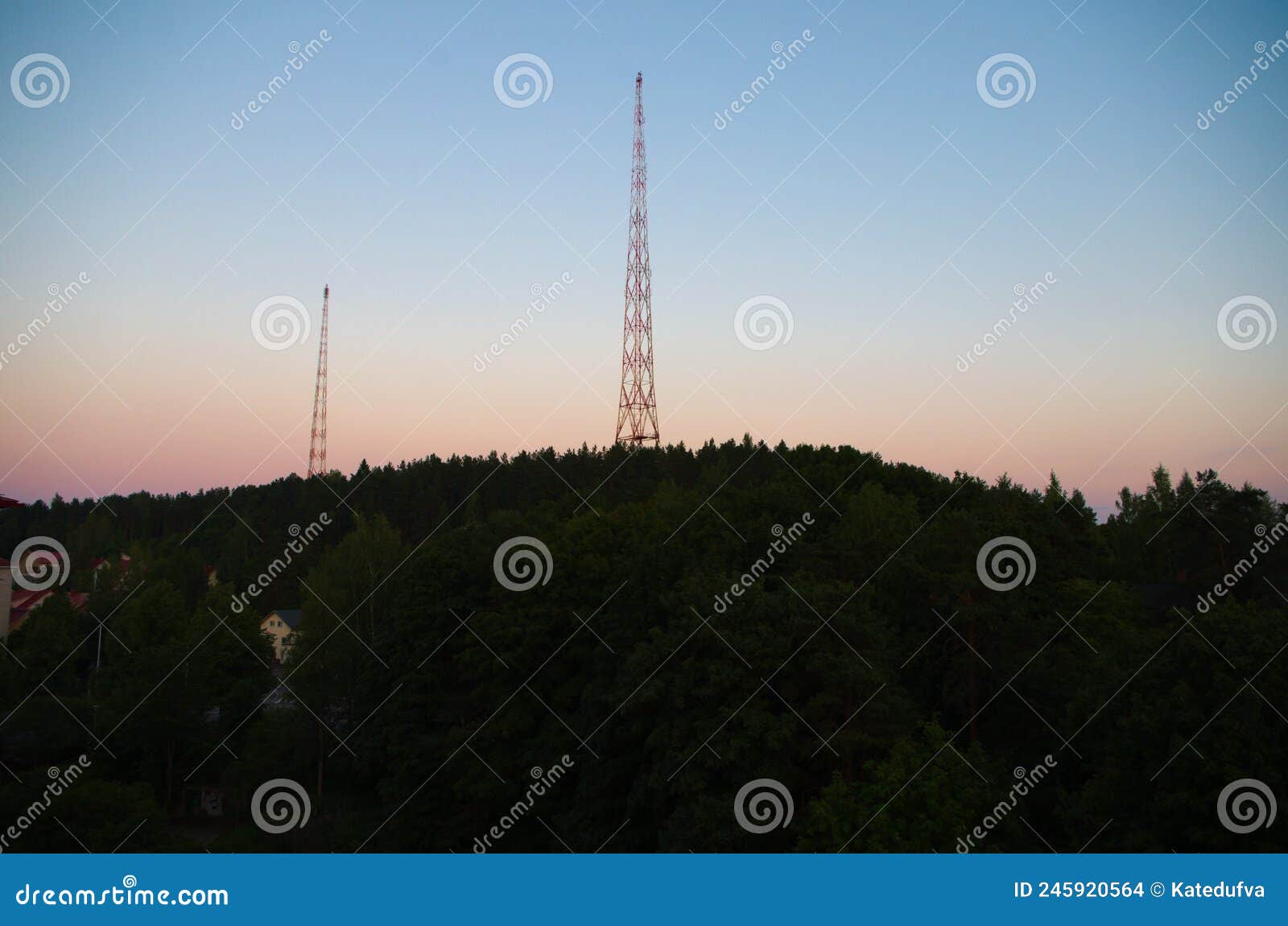 Radio towers of Lahti stock photo. Image of tower, finland - 245920564