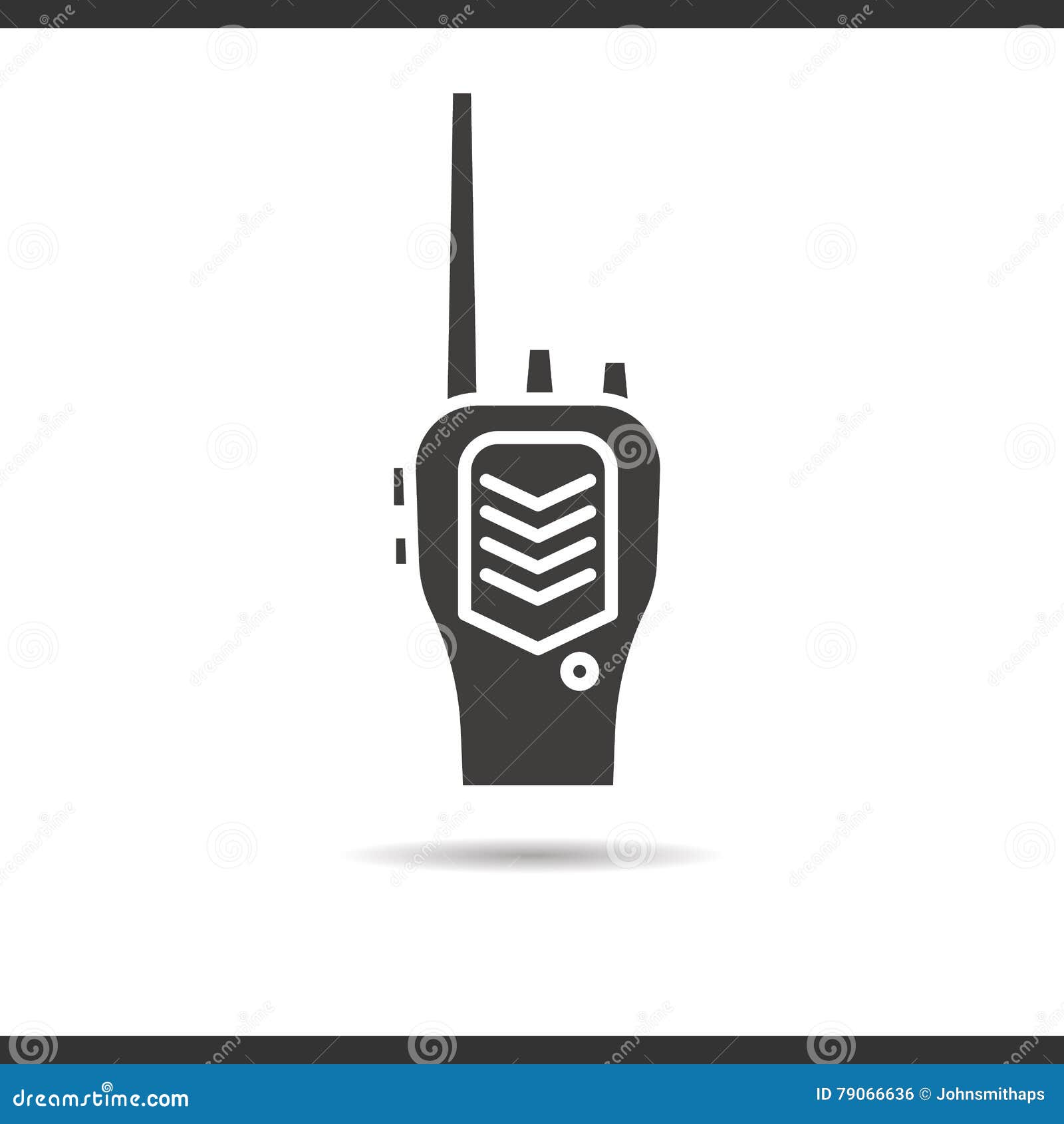 Radio Transceiver Icon. Drop Shadow Symbol. Vector Illustration ...