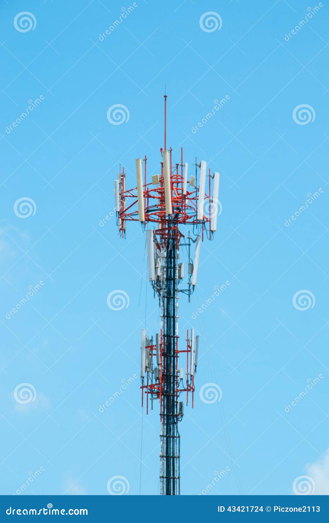 Radio transmission tower stock photo. Image of network - 43421724
