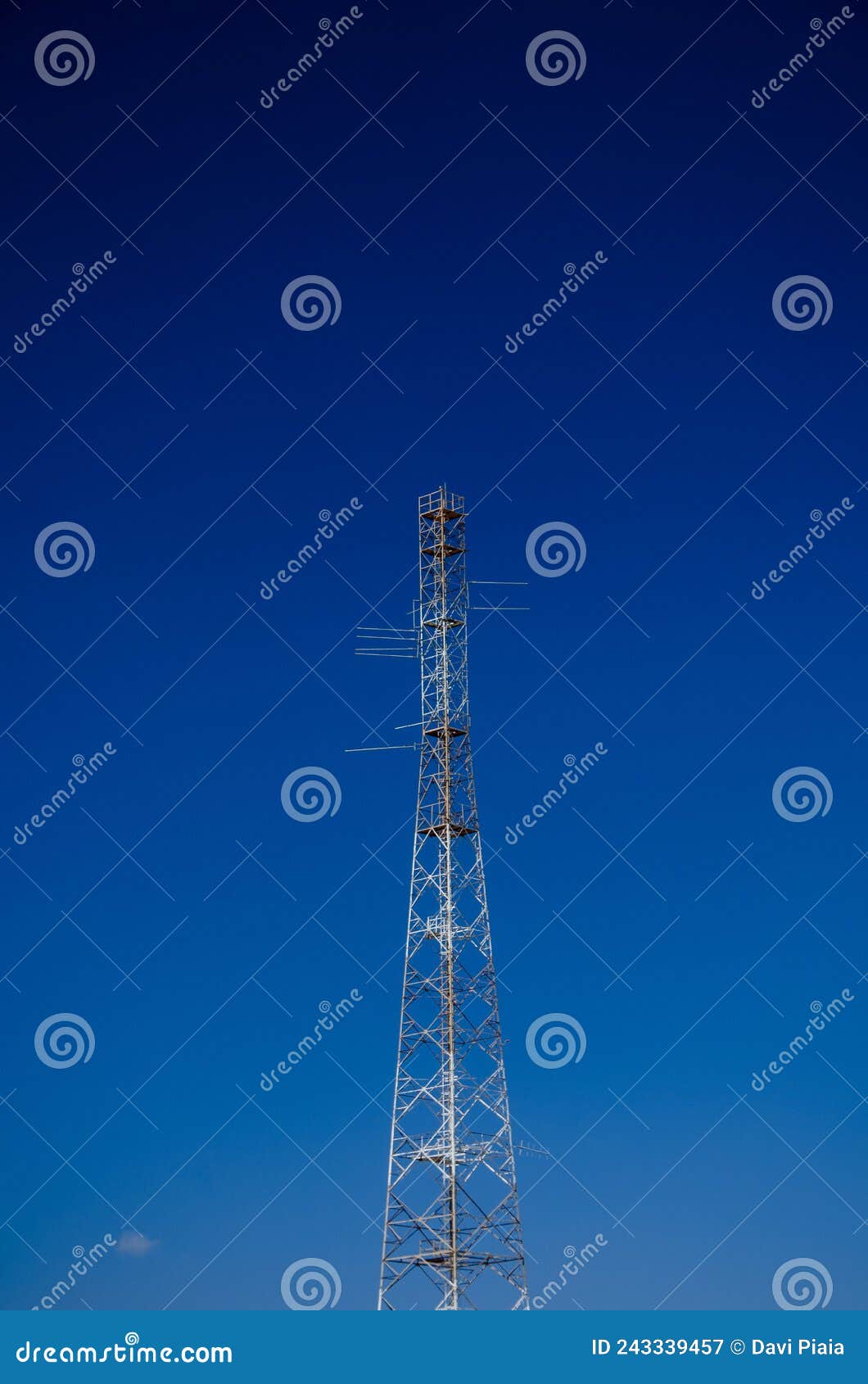 Radio Transmission Tower. Communication Network Stock Image - Image of ...