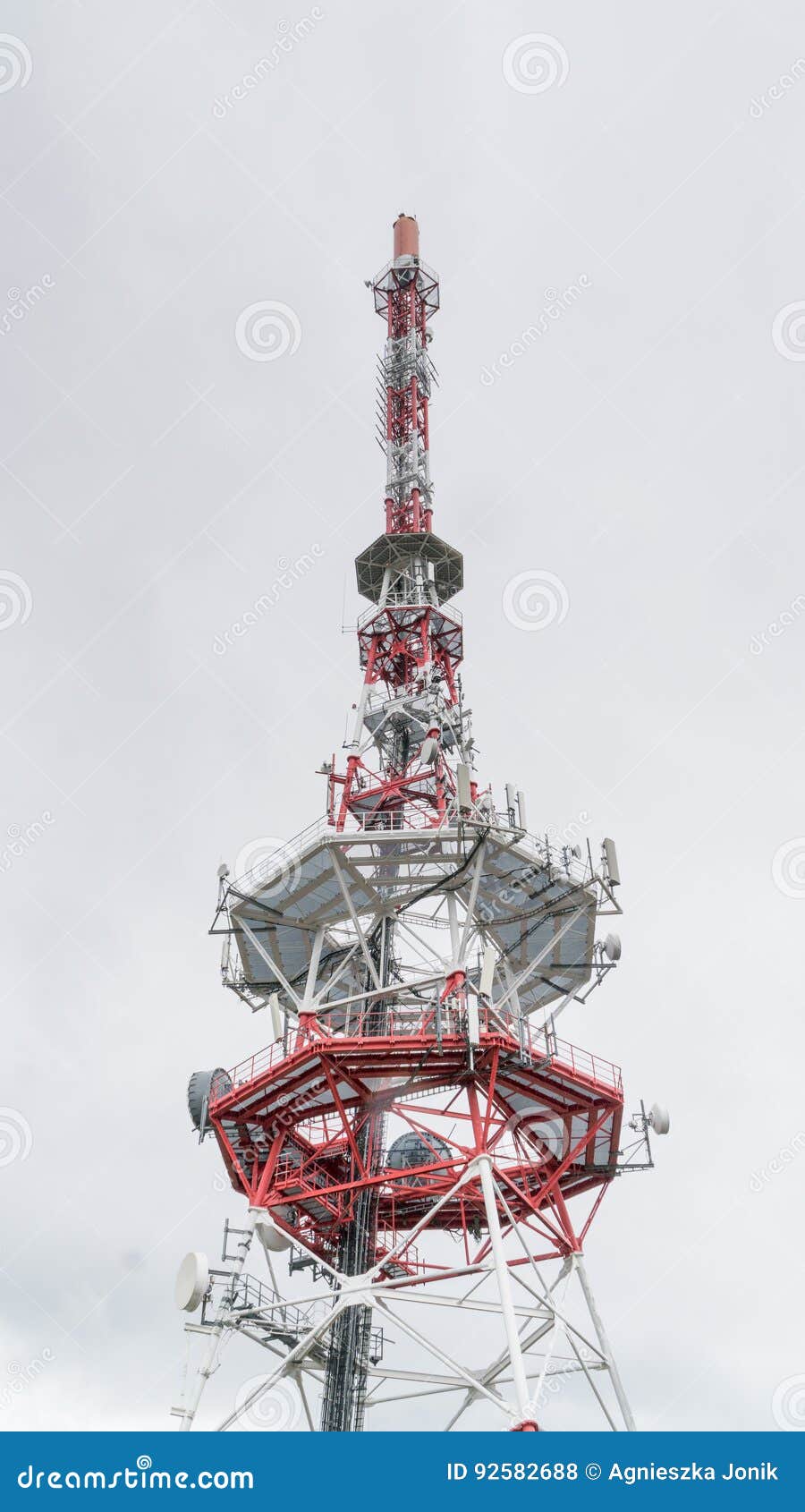 Radio transmission tower stock photo. Image of television - 92582688