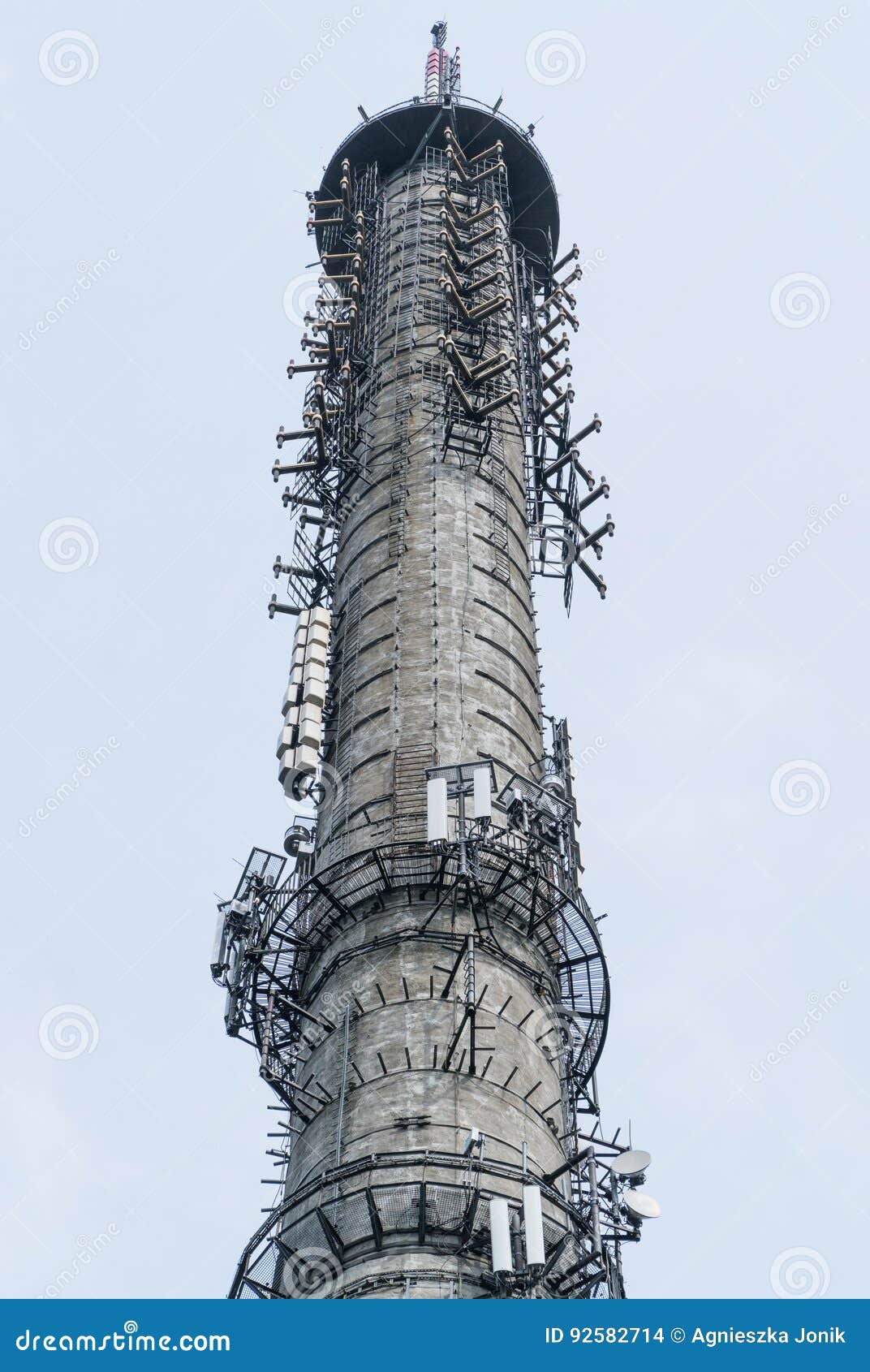 Radio transmission tower stock photo. Image of cellular - 92582714