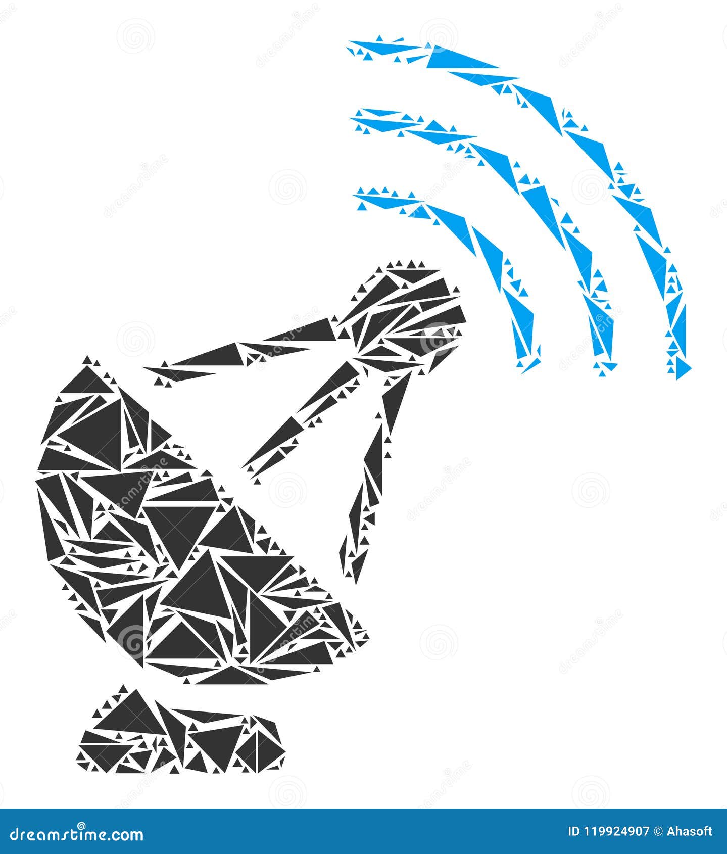 Radio Transmitter Collage of Triangles Stock Vector - Illustration of ...