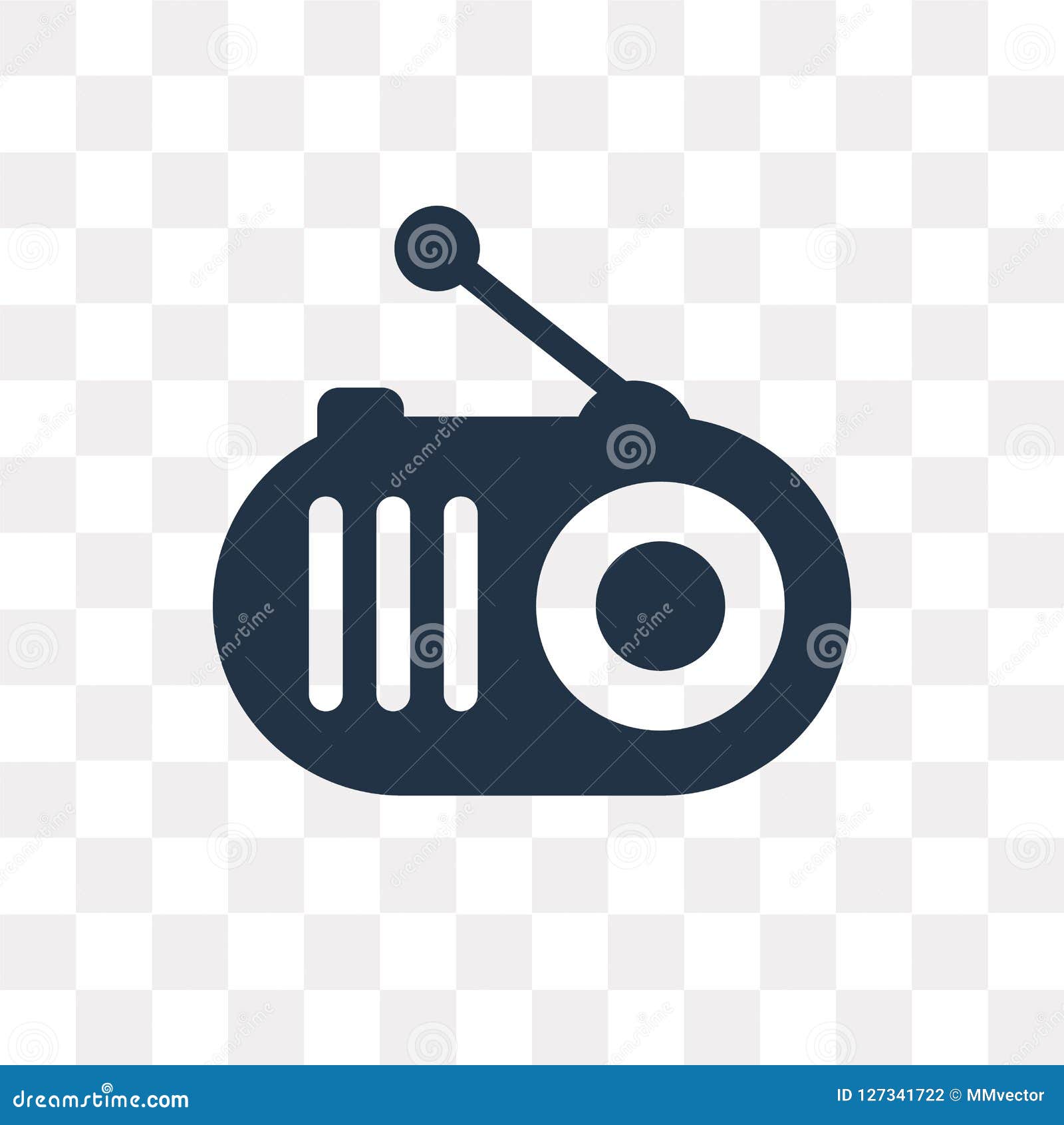 Radio Vector Icon Isolated on Transparent Background, Radio Tra Stock ...