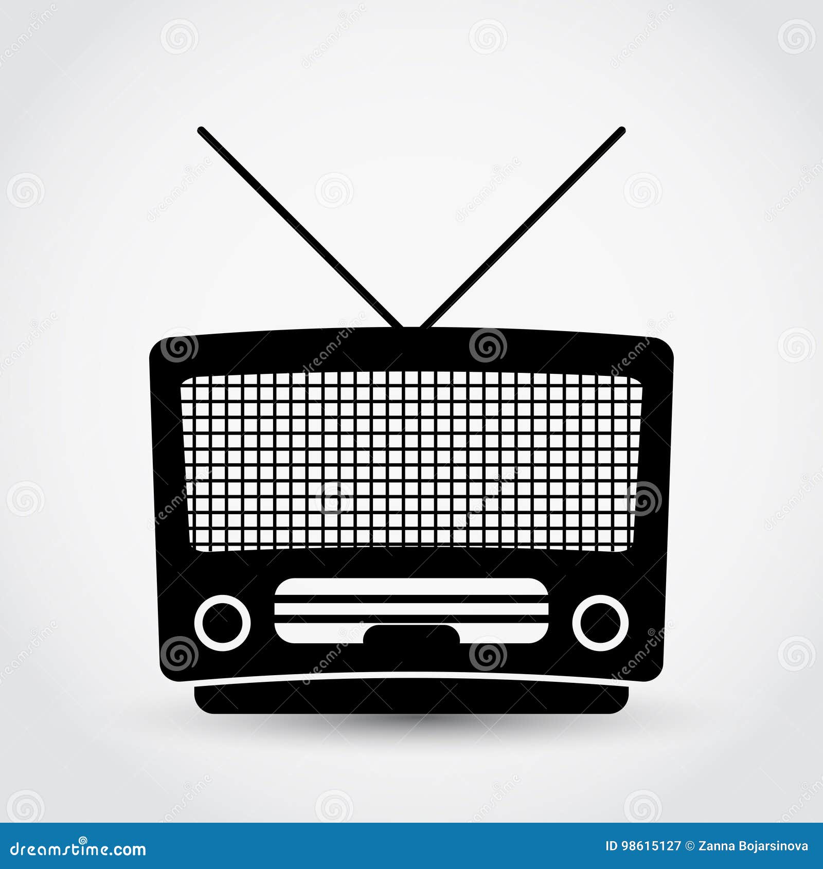Radio, Vector Illustration. Stock Vector - Illustration of music, radio ...