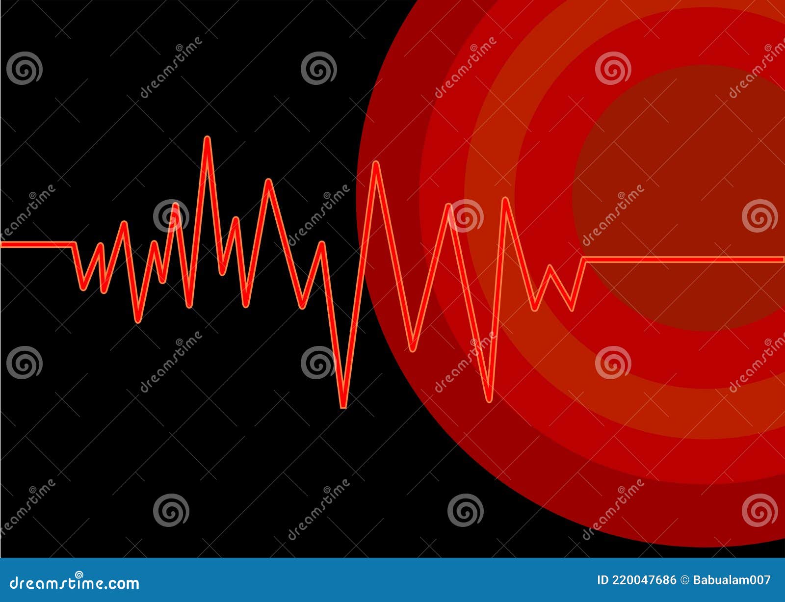 Radio Wave Radiating - Neon Red Stock Illustration - Illustration of ...