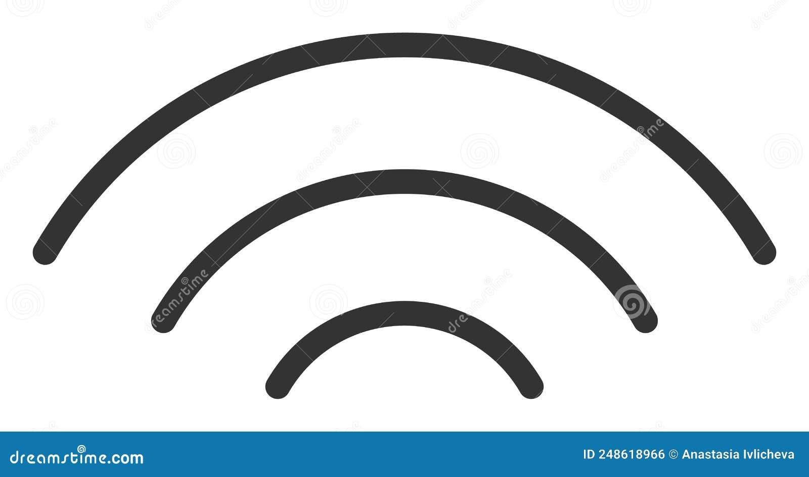 Radio Waves - Vector Icon Illustration Stock Vector - Illustration of ...