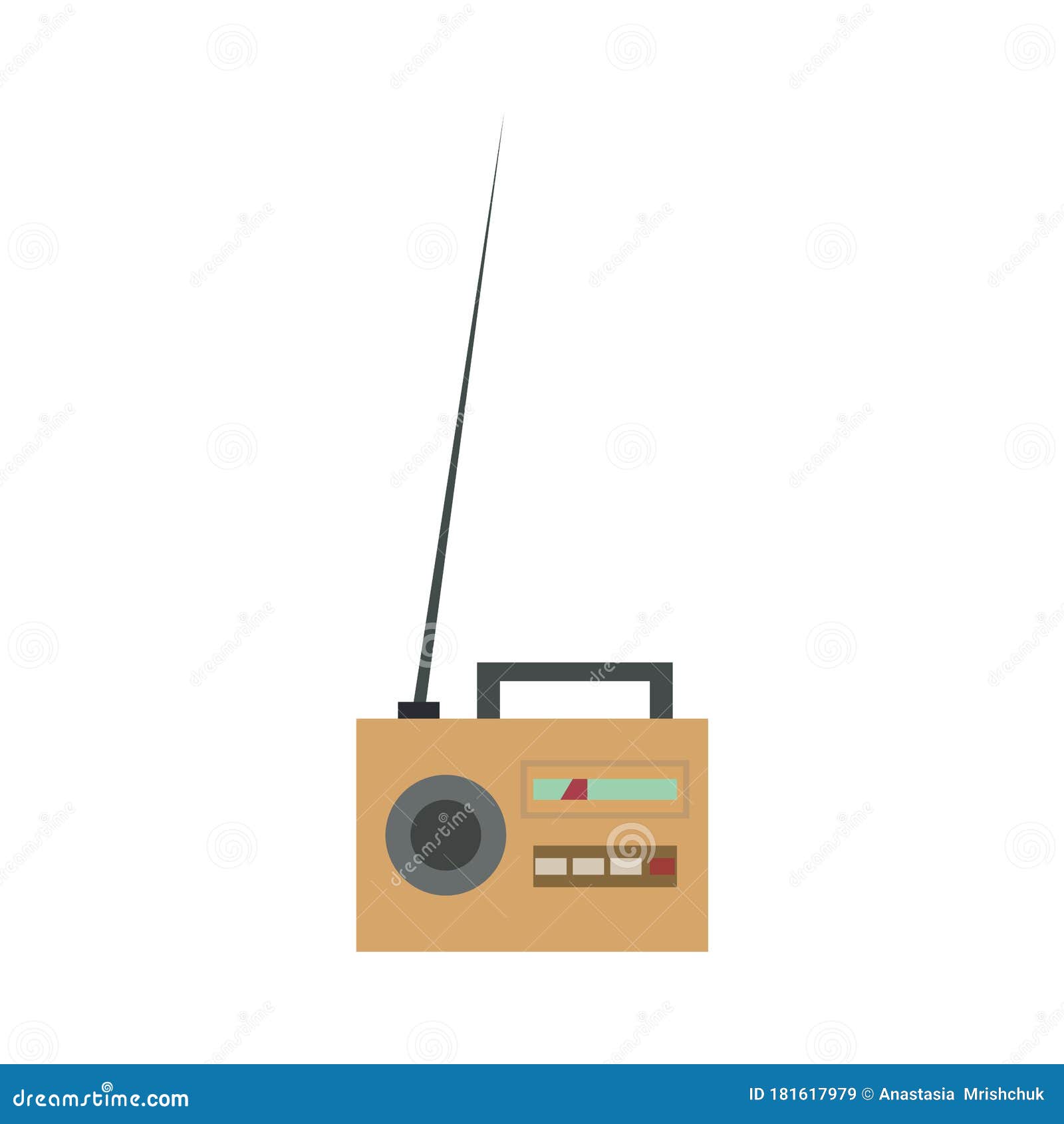 Radio on a White Background. Vector Illustration Stock Illustration ...