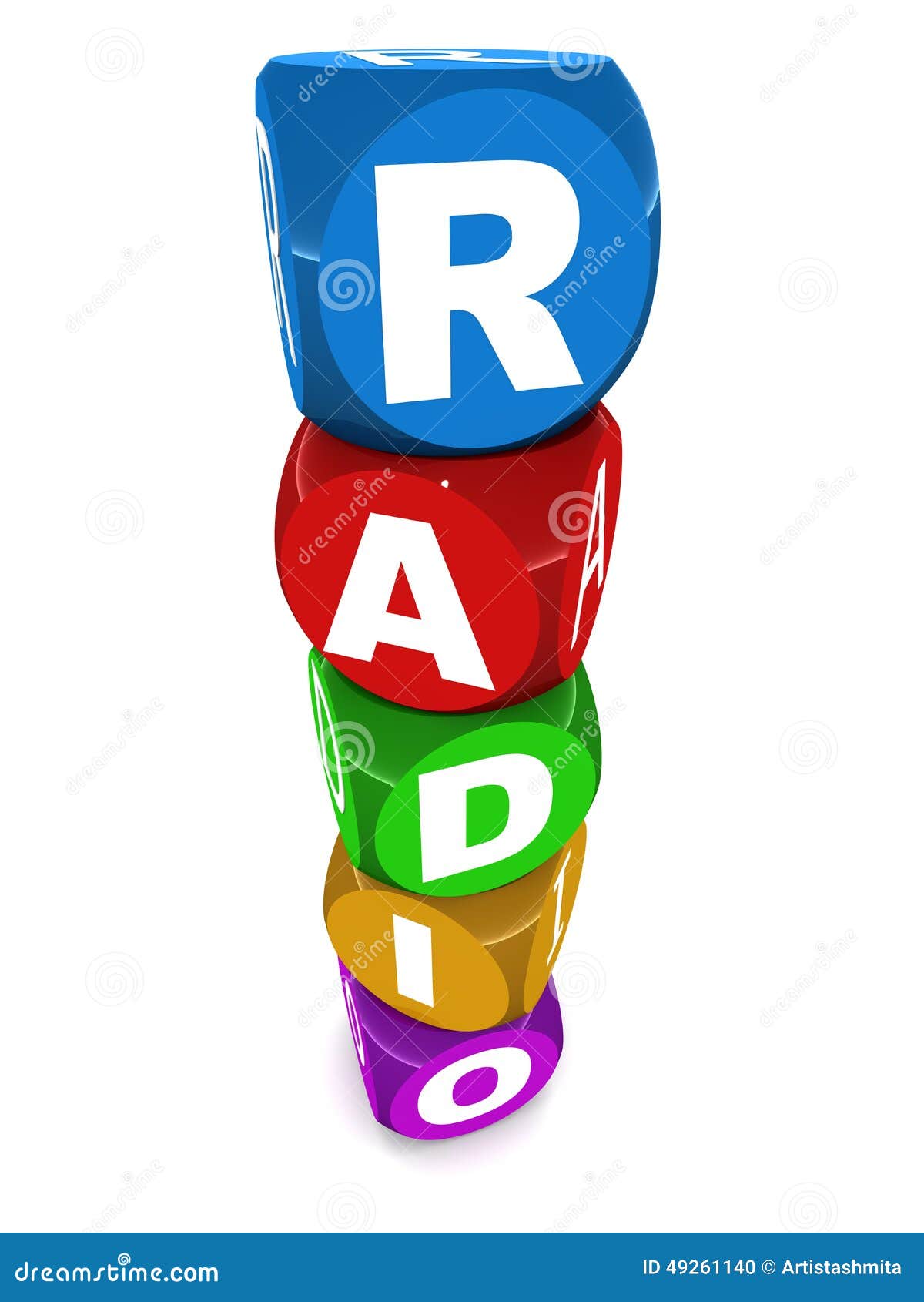 Radio stock illustration. Illustration of color, blocks - 49261140
