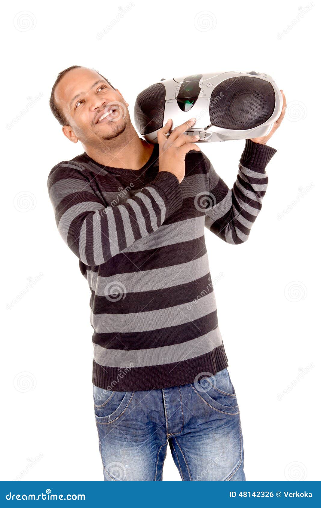 Radio stock photo. Image of listen, handsome, healthy - 48142326