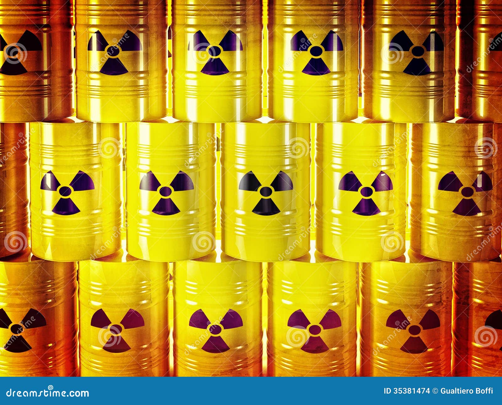 Radioactief vat stock illustratie. Illustration of risico - 35381474