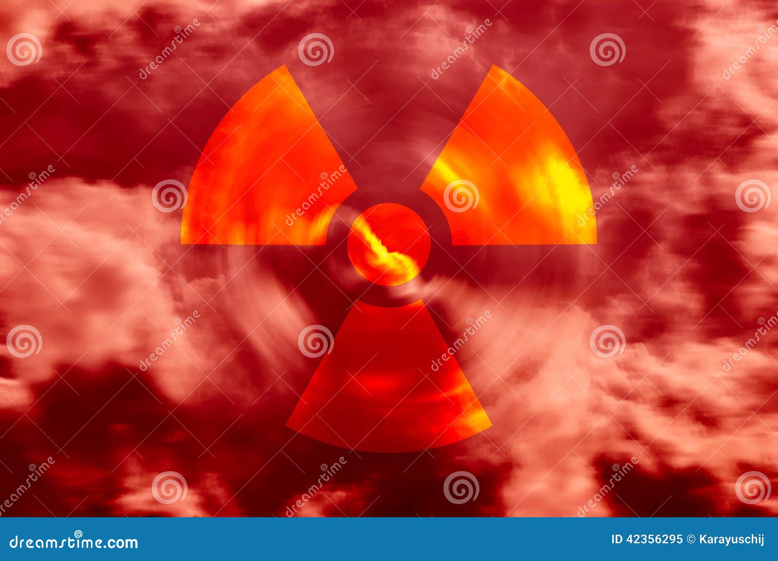 Radioactive Symbol: Yellow Nuclear Radioactive Ionizing Radiation ...