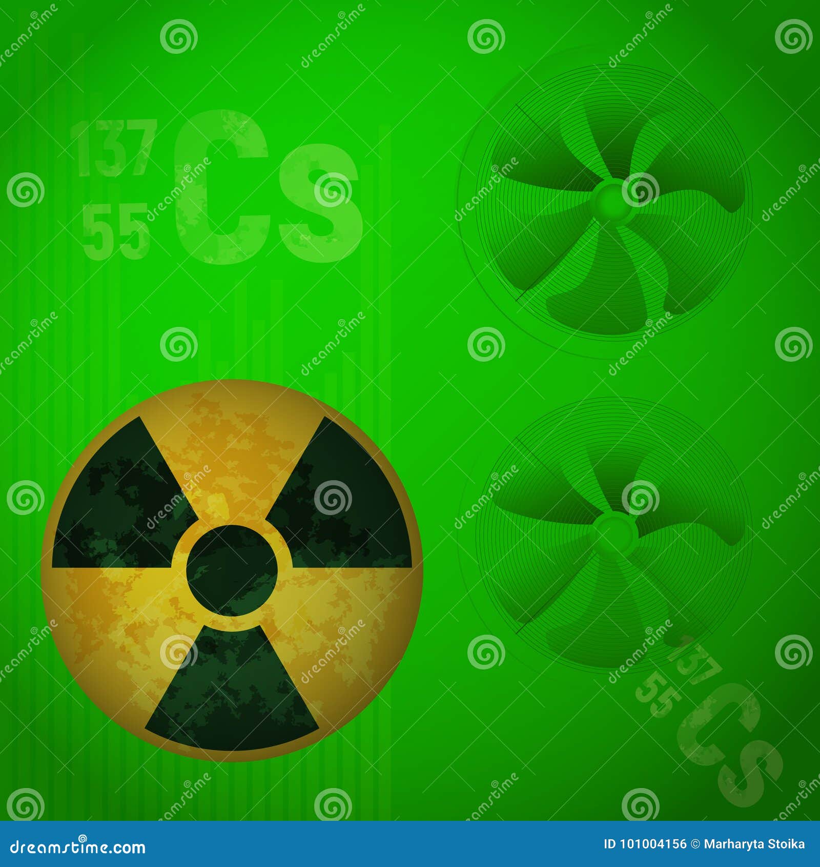 Cesium 137 Hazardous Danger Radioactive Industry Energy Atomic Sign ...